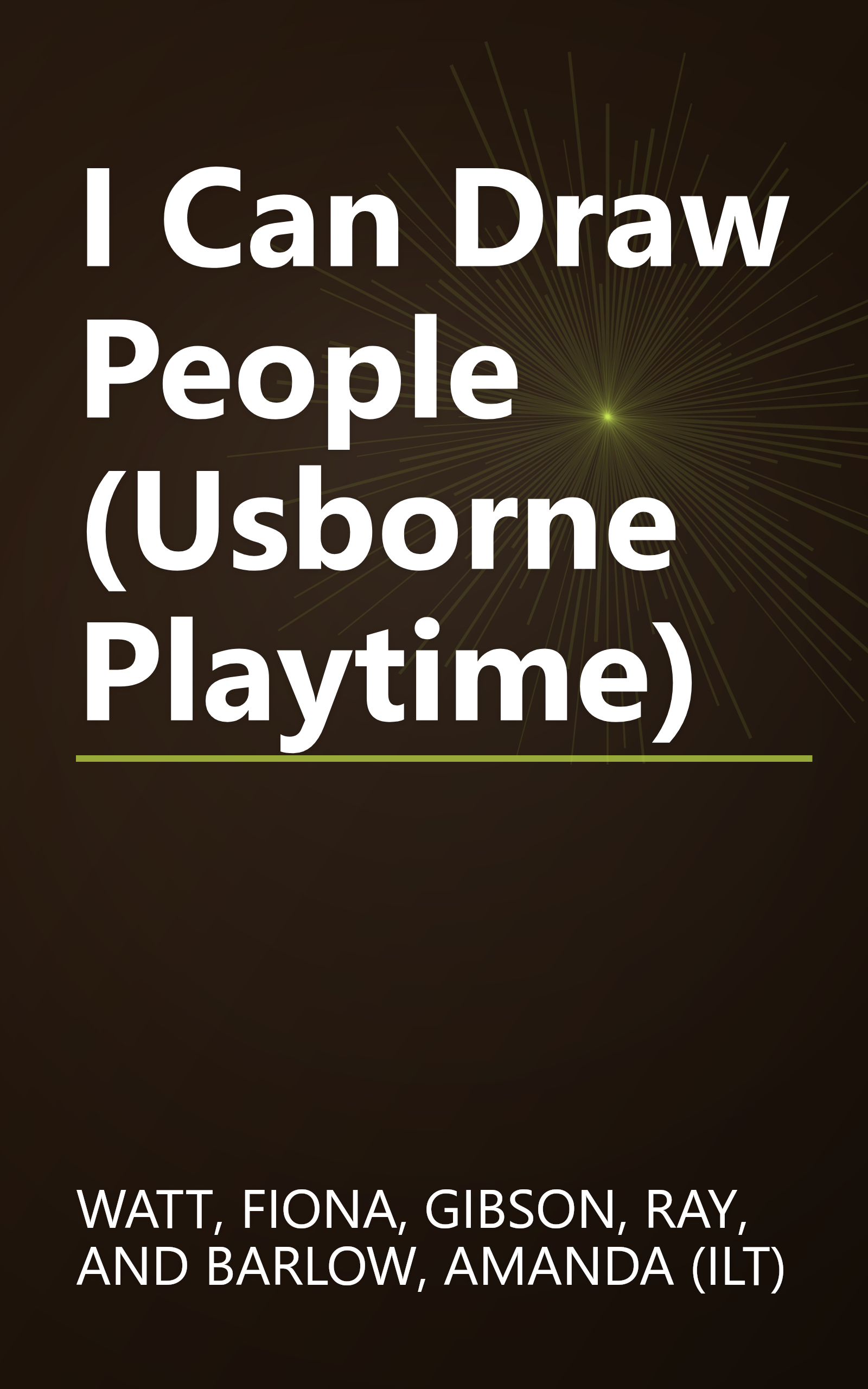 I Can Draw People (Usborne Playtime) book cover