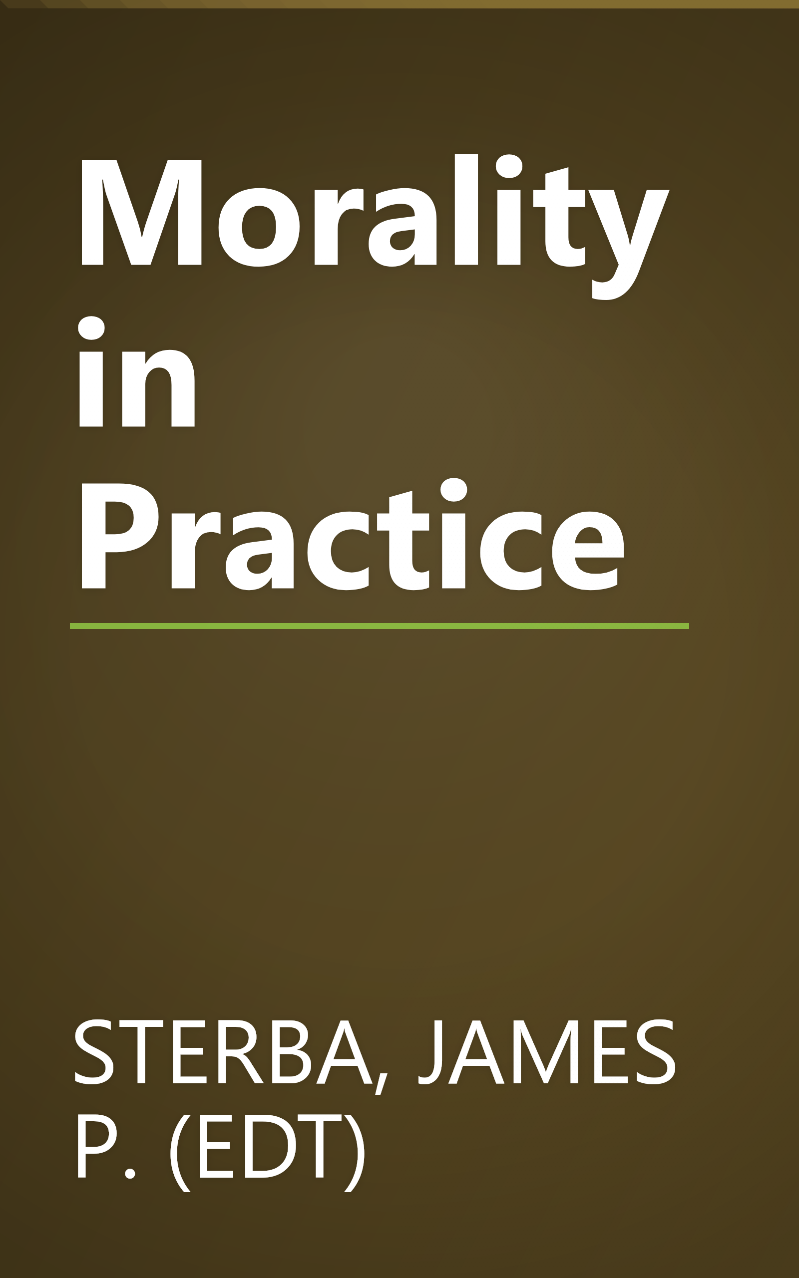 Morality in Practice book cover