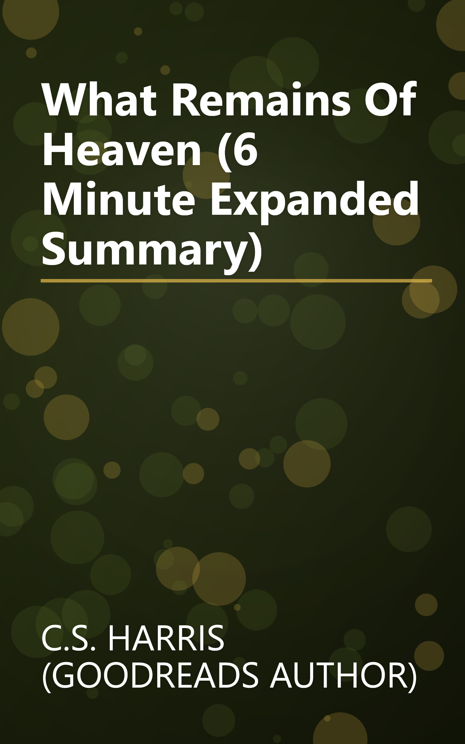What Remains Of Heaven (6 Minute   Expanded Summary) book cover