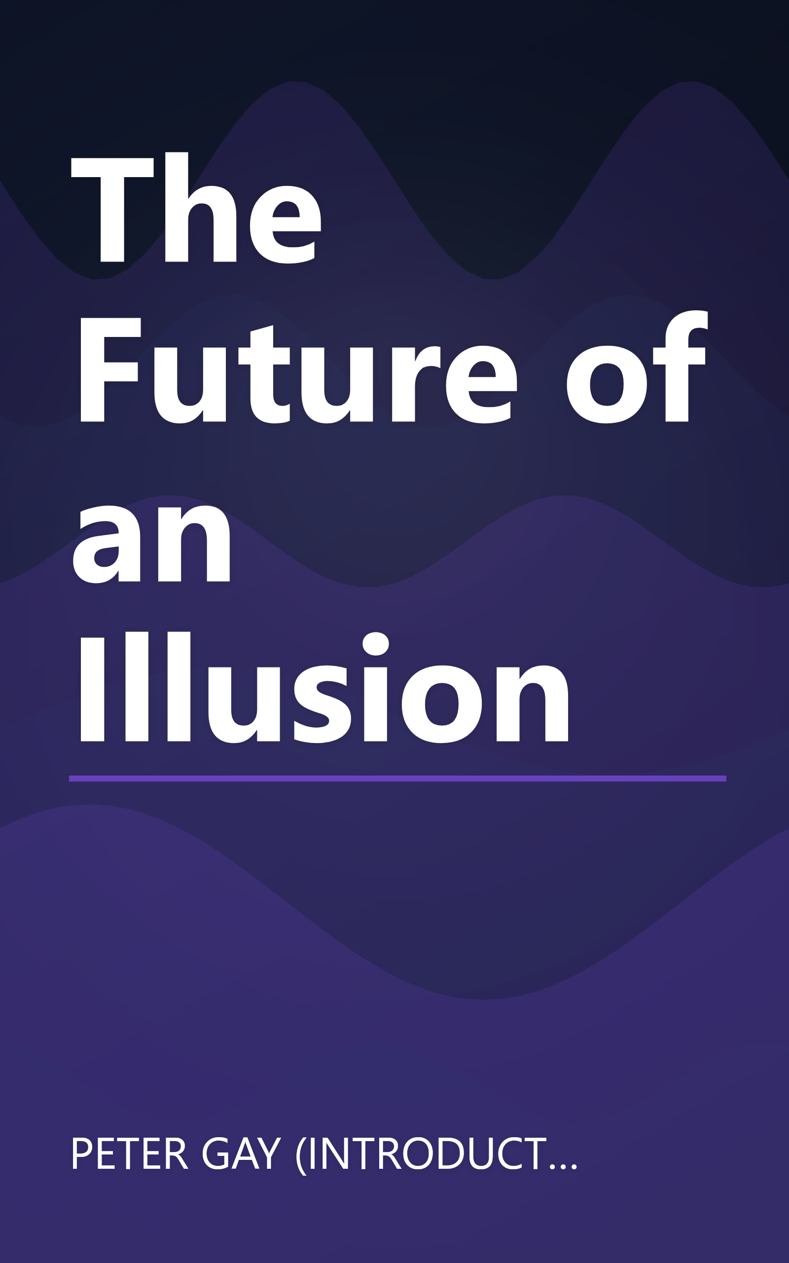 The Future of an Illusion book cover