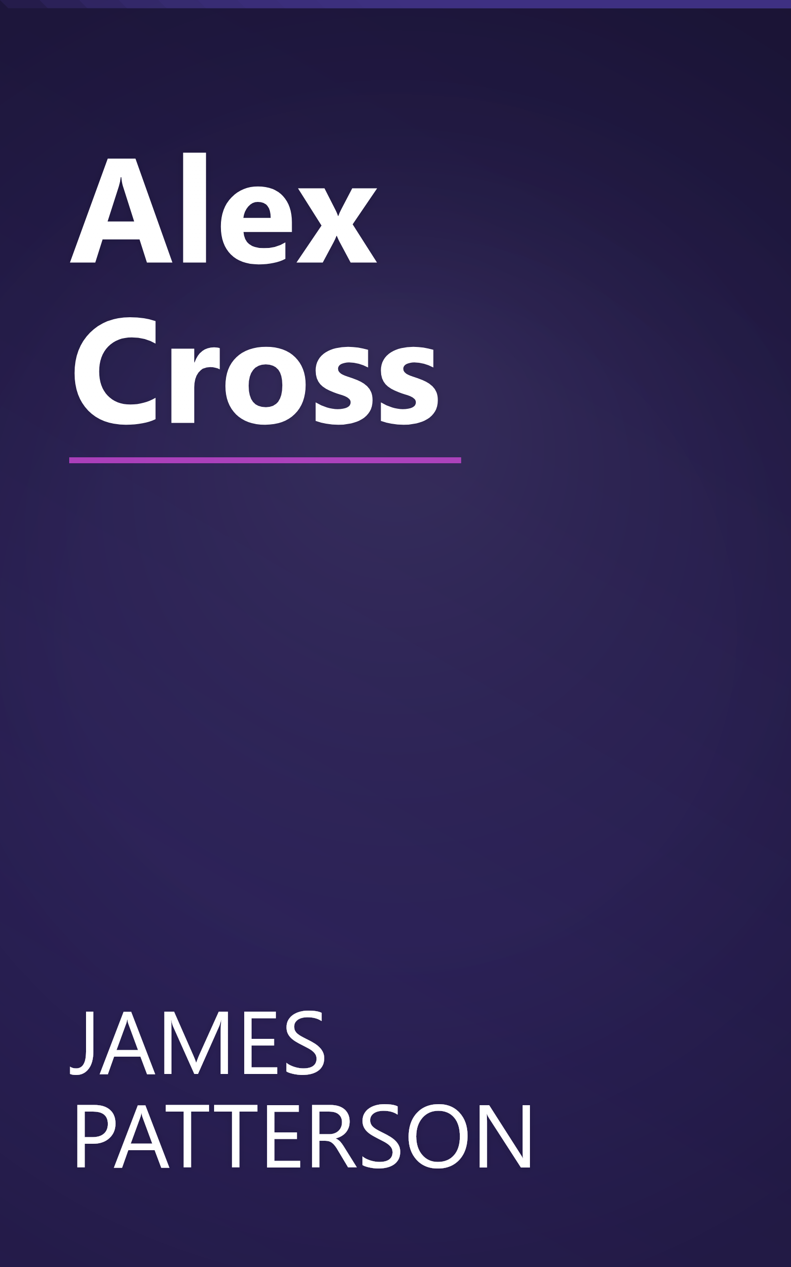 Alex Cross book cover