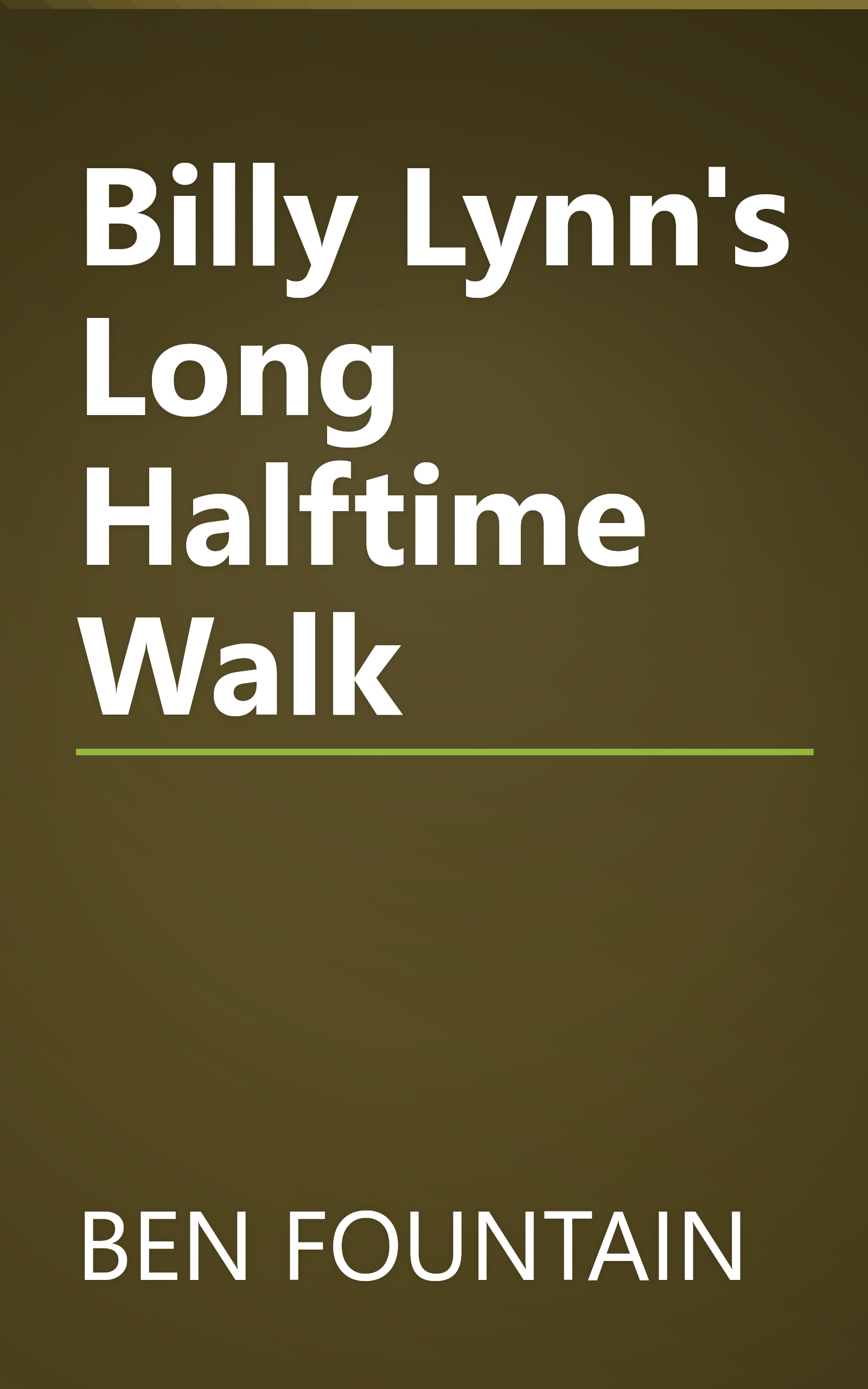 Billy Lynn's Long Halftime Walk book cover