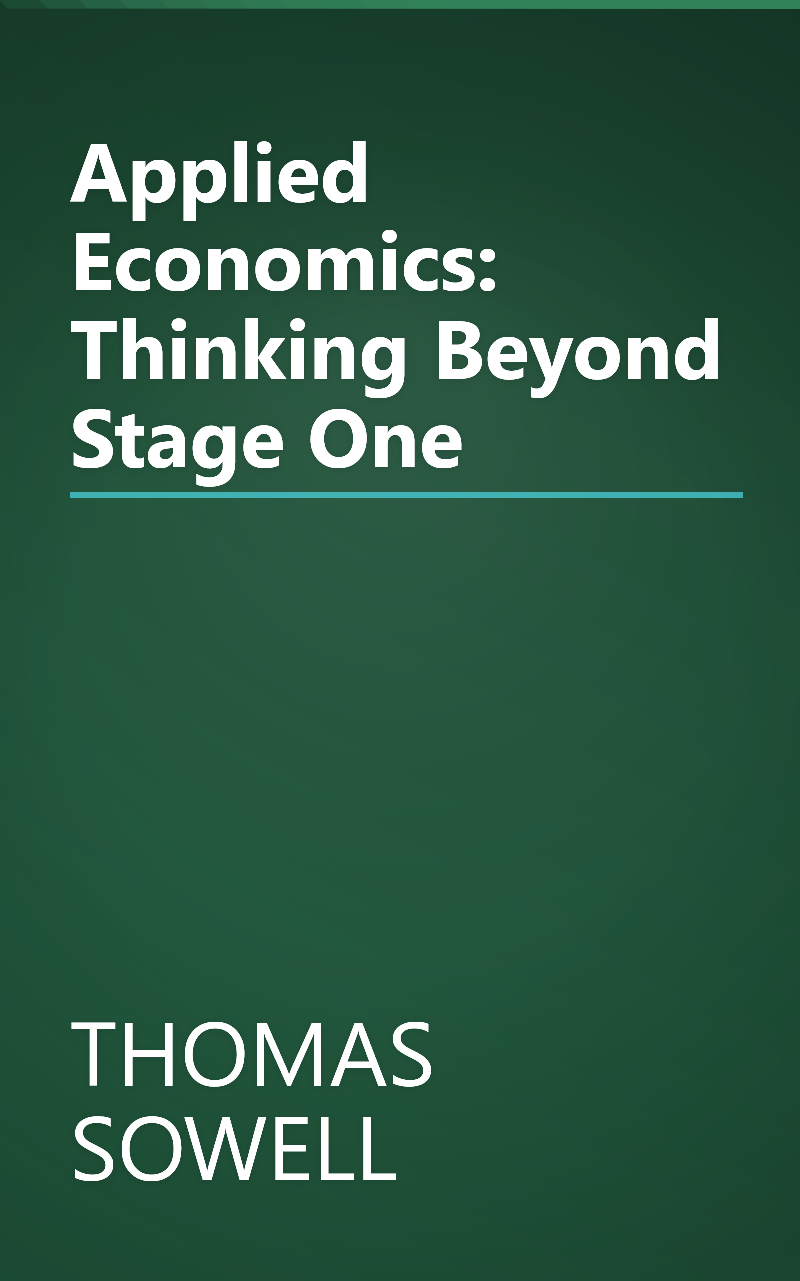 Applied Economics: Thinking Beyond Stage One book cover