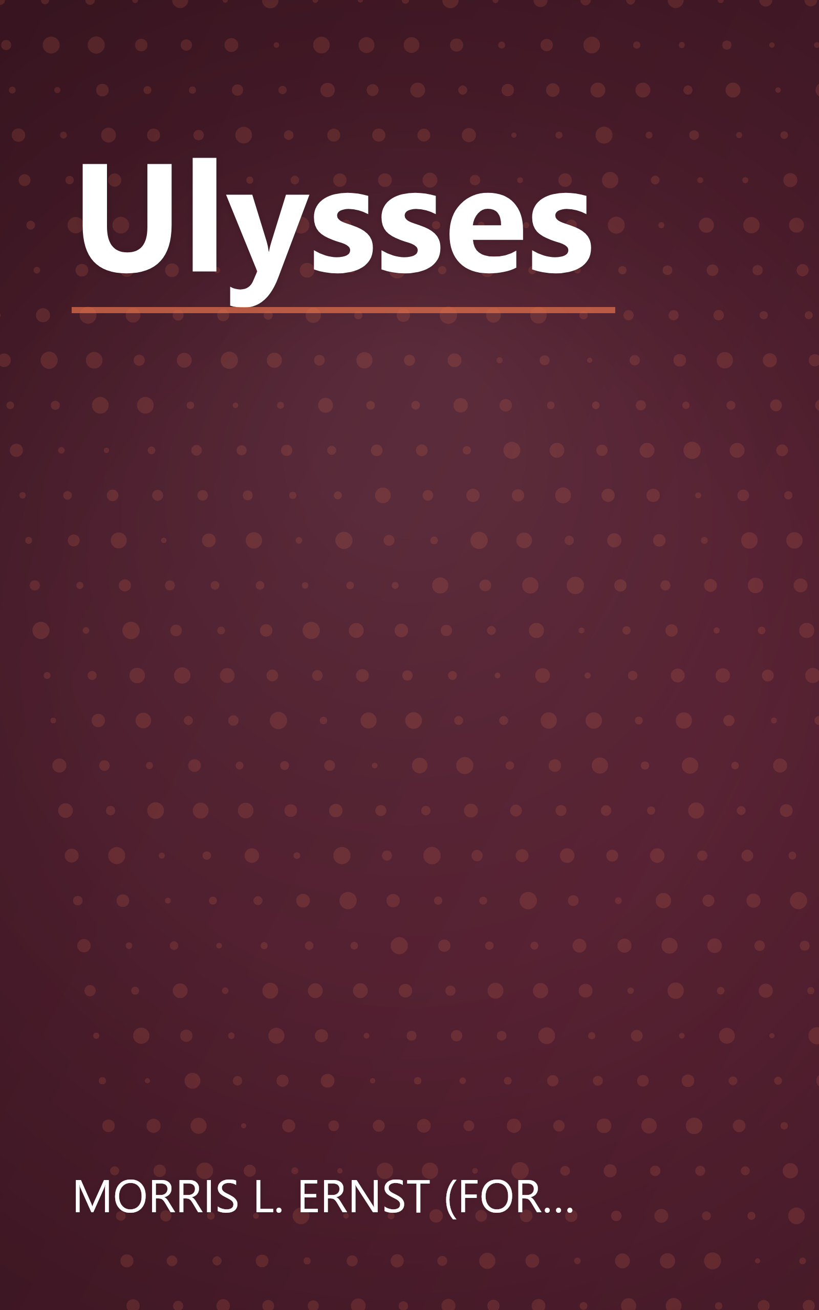 Ulysses book cover