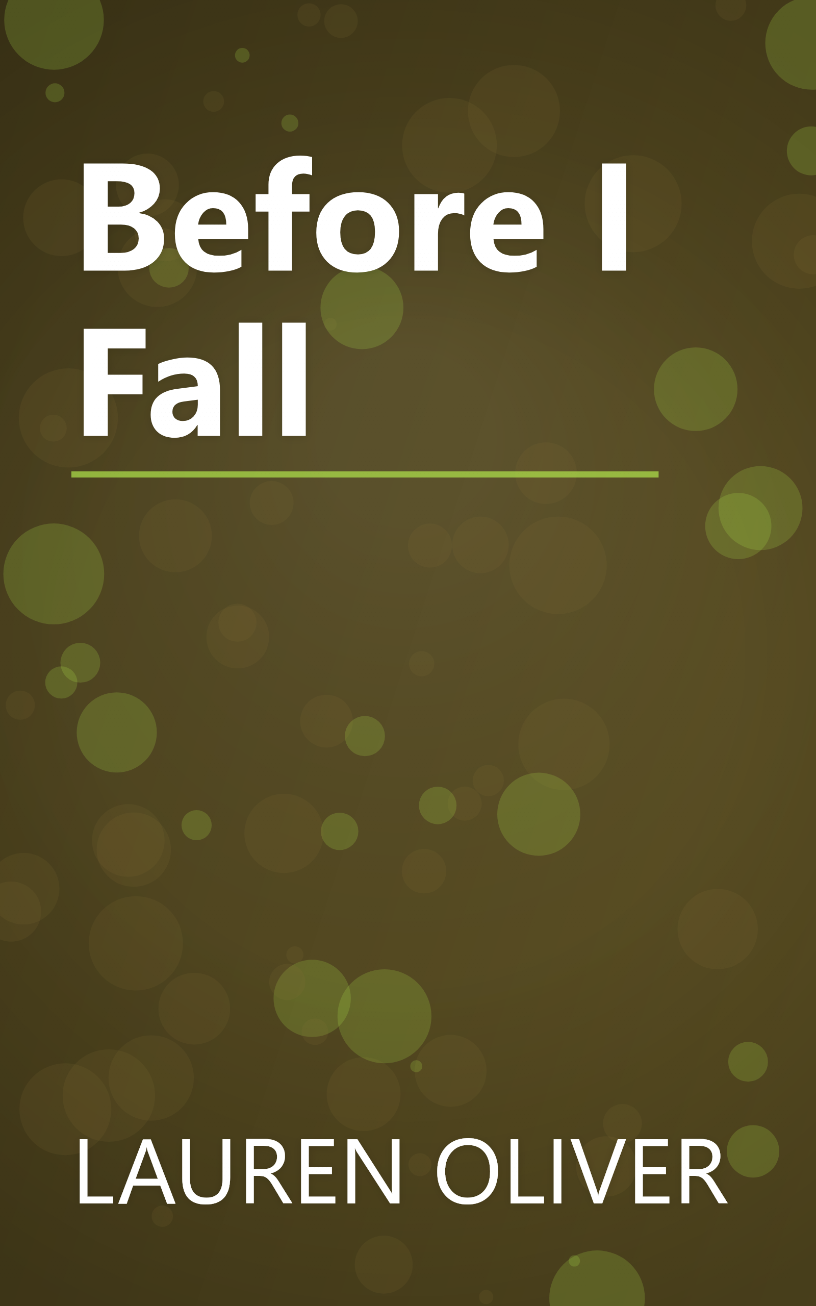 Before I Fall book cover