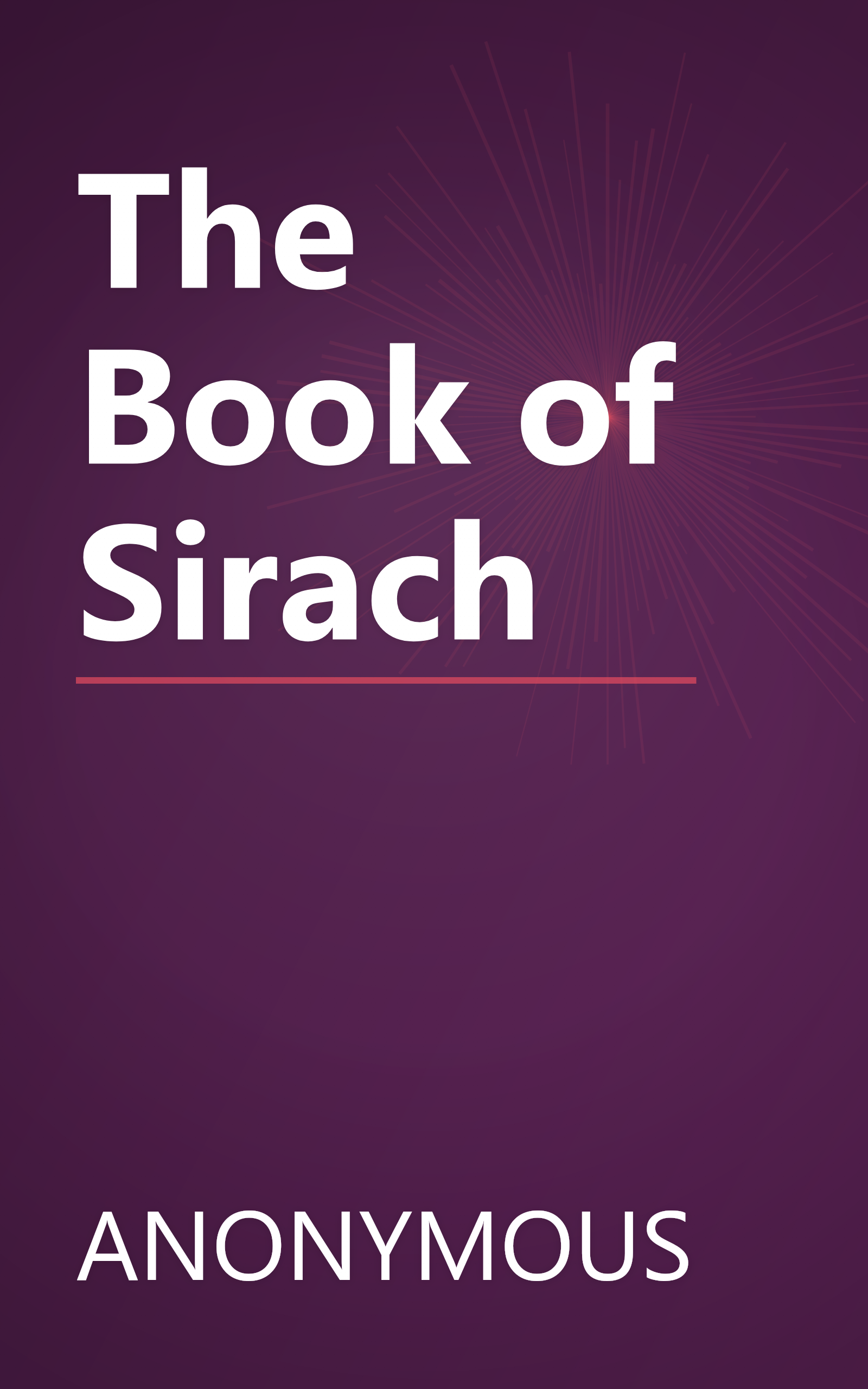 The Book of Sirach book cover