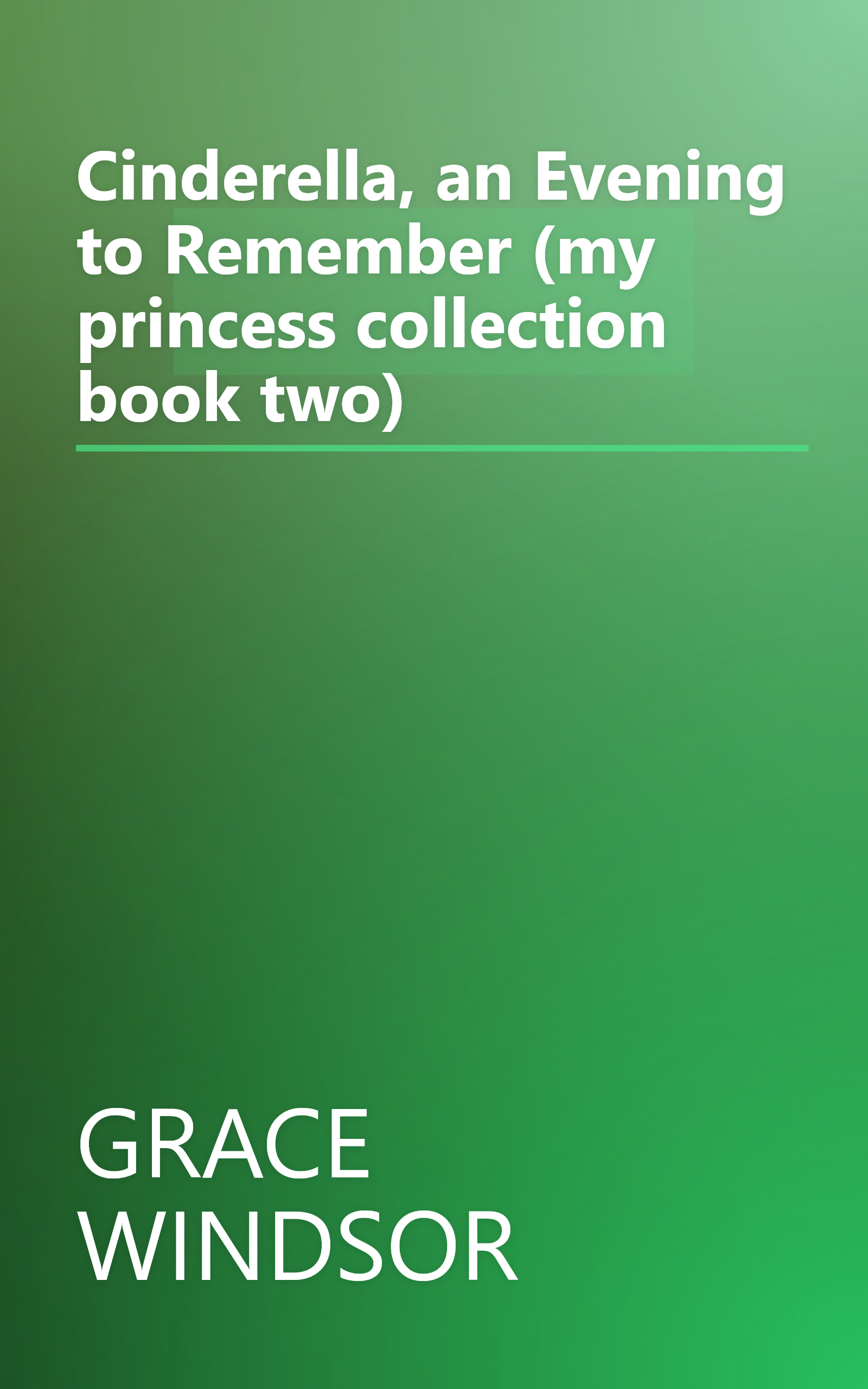 Cinderella, an Evening to Remember (my princess collection book two) book cover