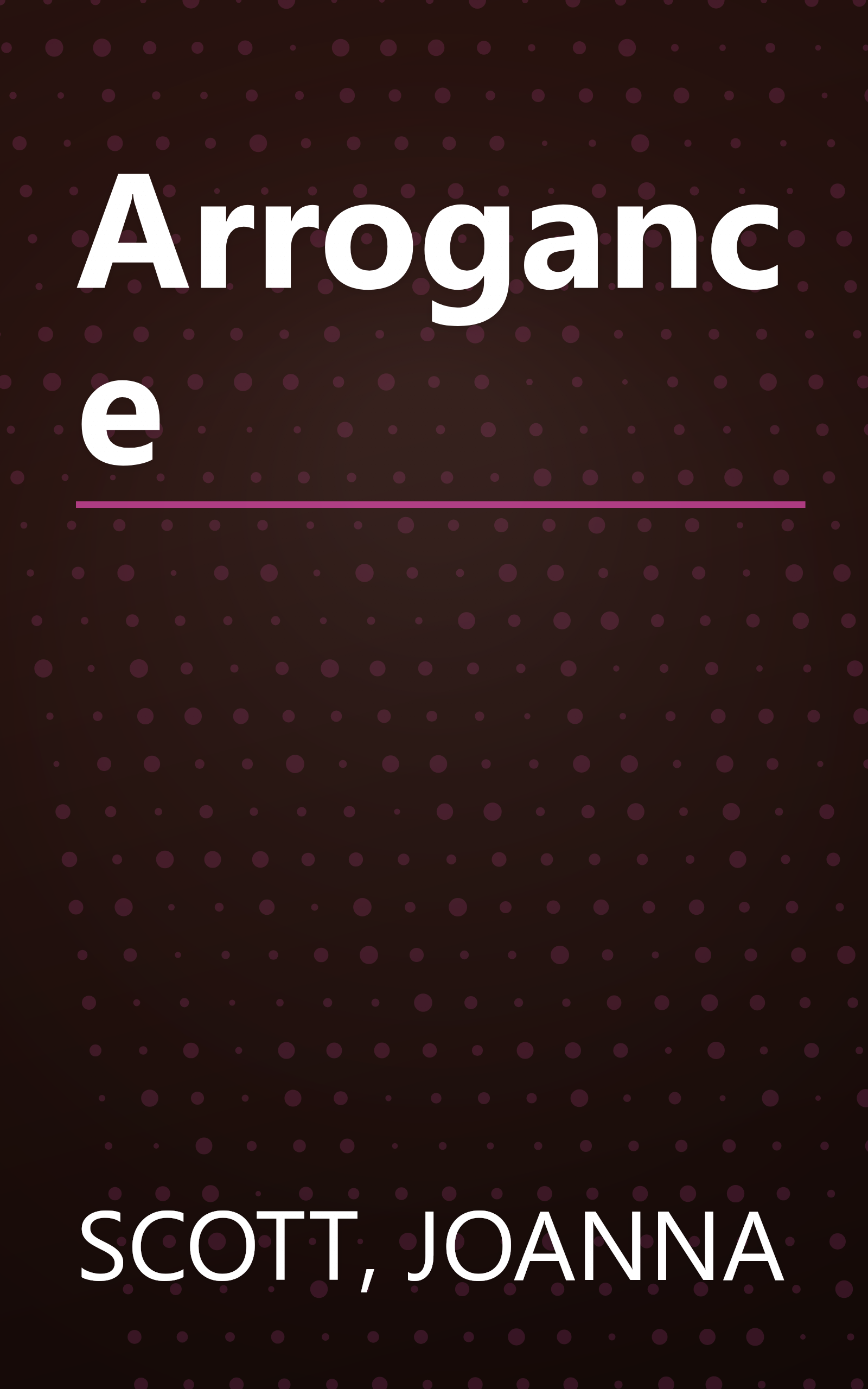Arrogance book cover
