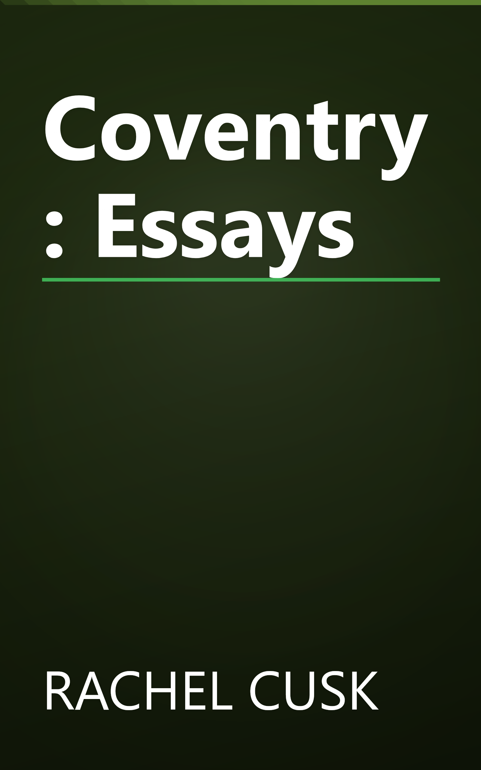 Coventry: Essays book cover