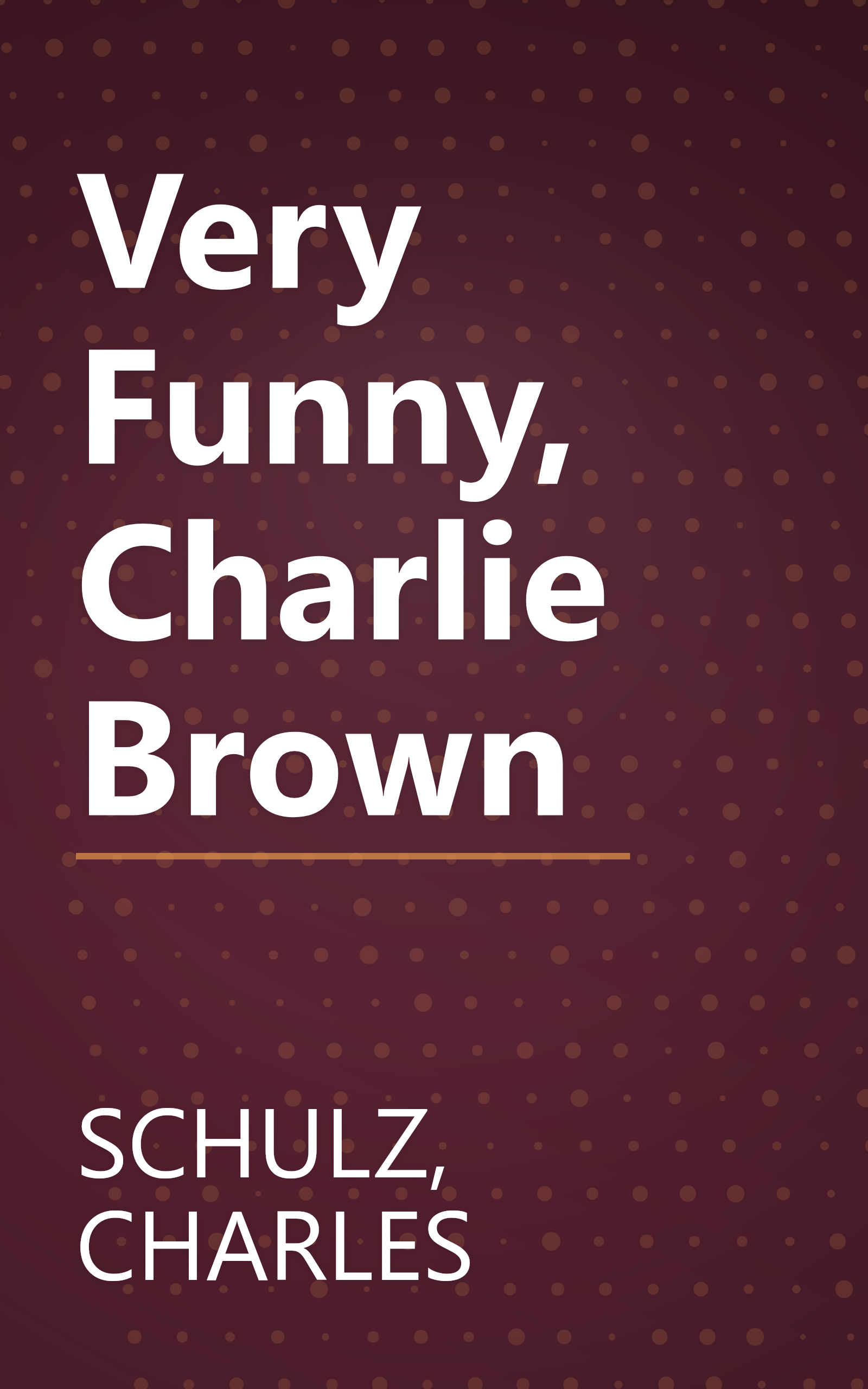 Very Funny, Charlie Brown book cover