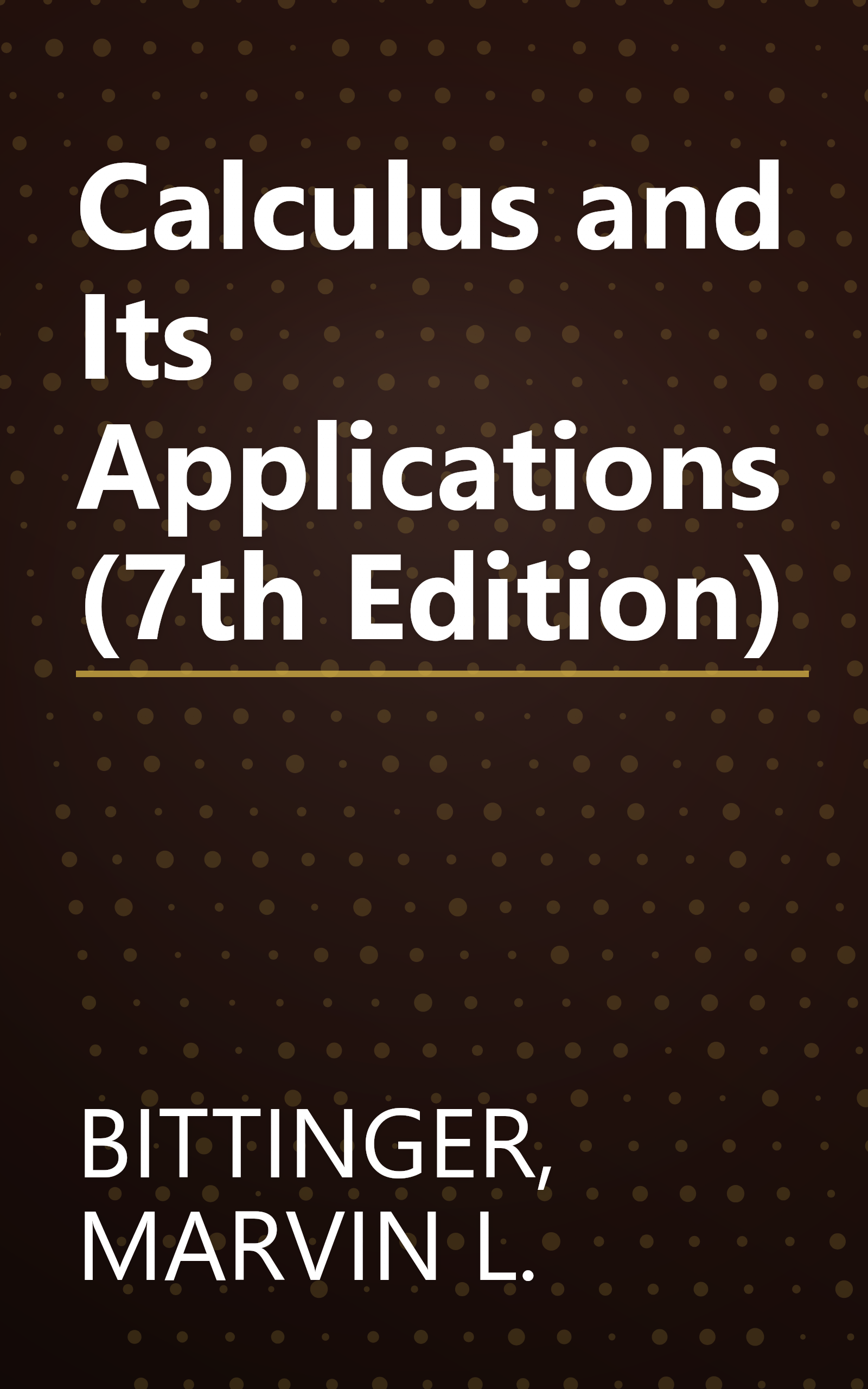 Calculus and Its Applications (7th Edition) book cover