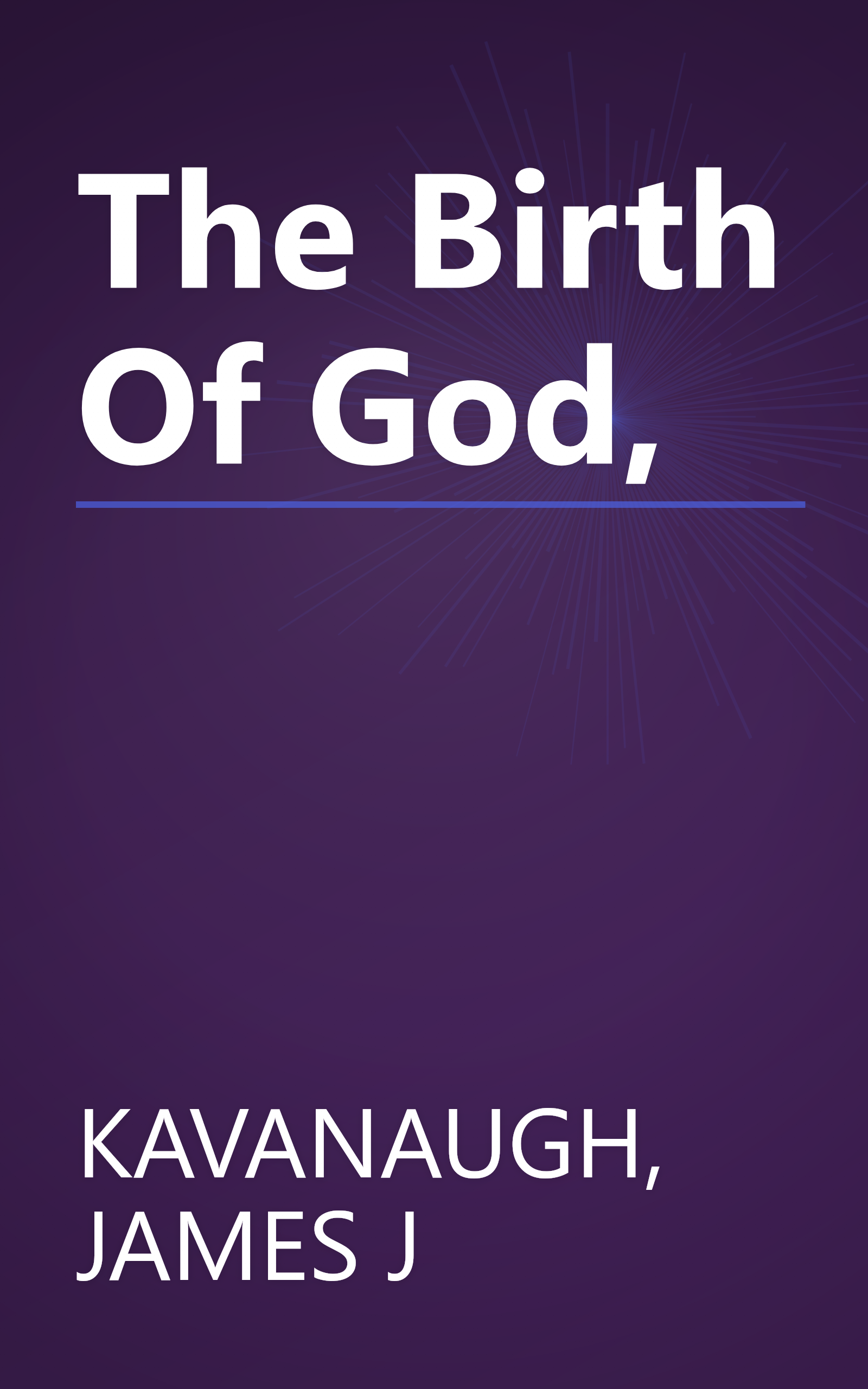 The Birth Of God, book cover