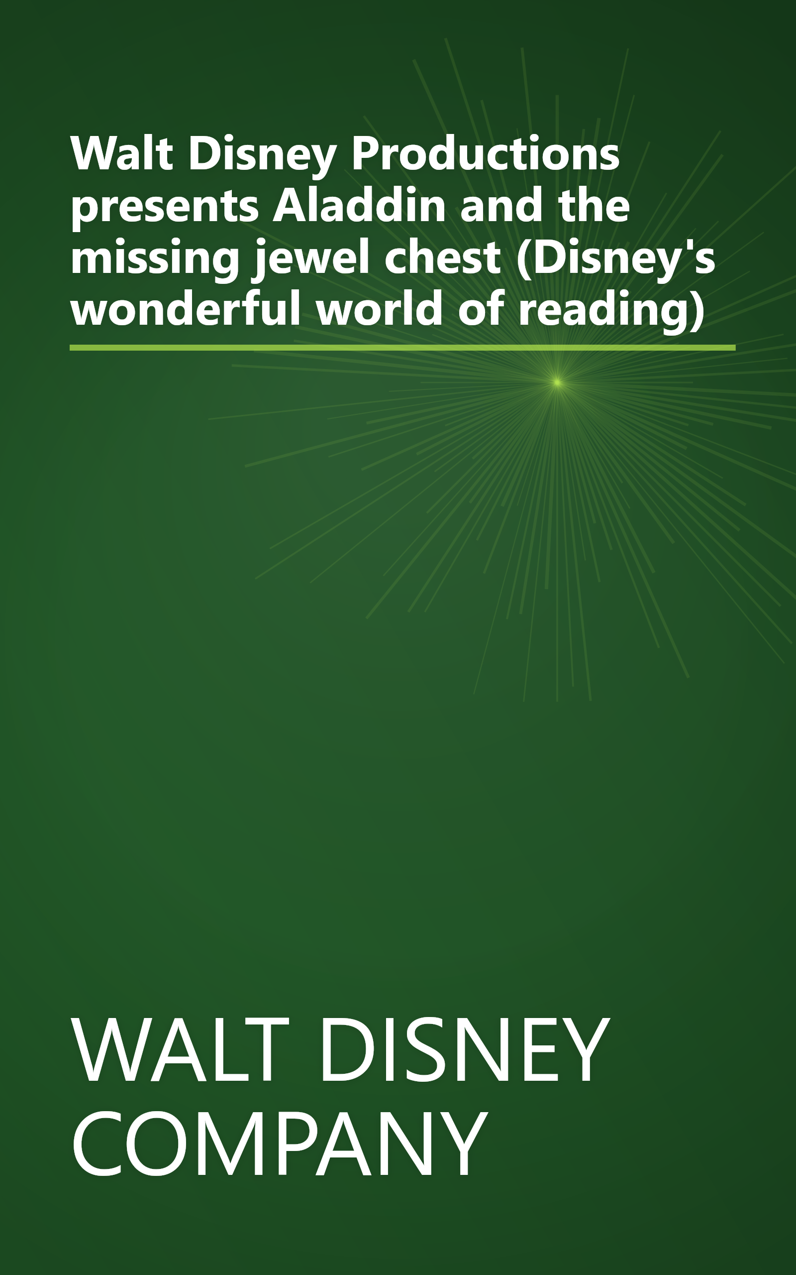 Walt Disney Productions presents Aladdin and the missing jewel chest (Disney's wonderful world of reading) book cover