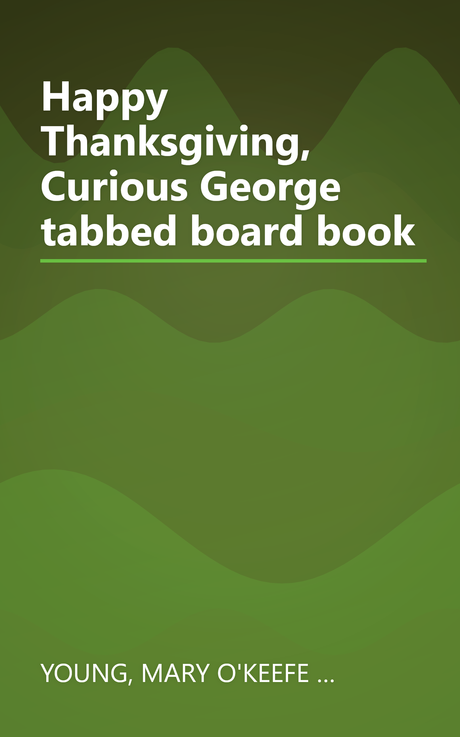 Happy Thanksgiving, Curious George tabbed board book book cover