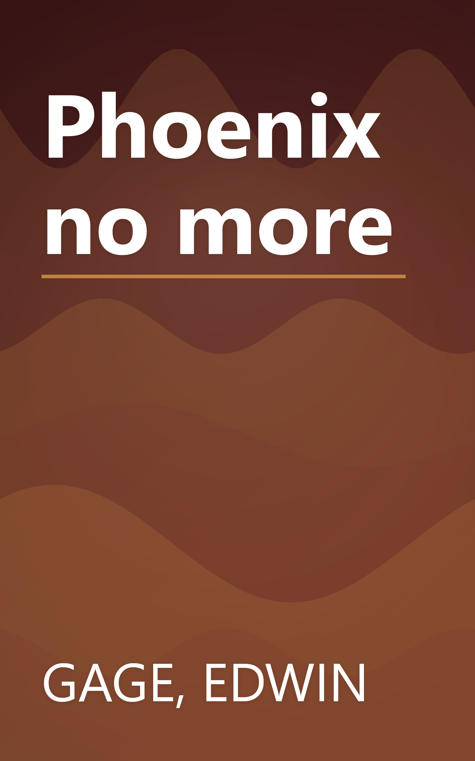 Phoenix no more book cover