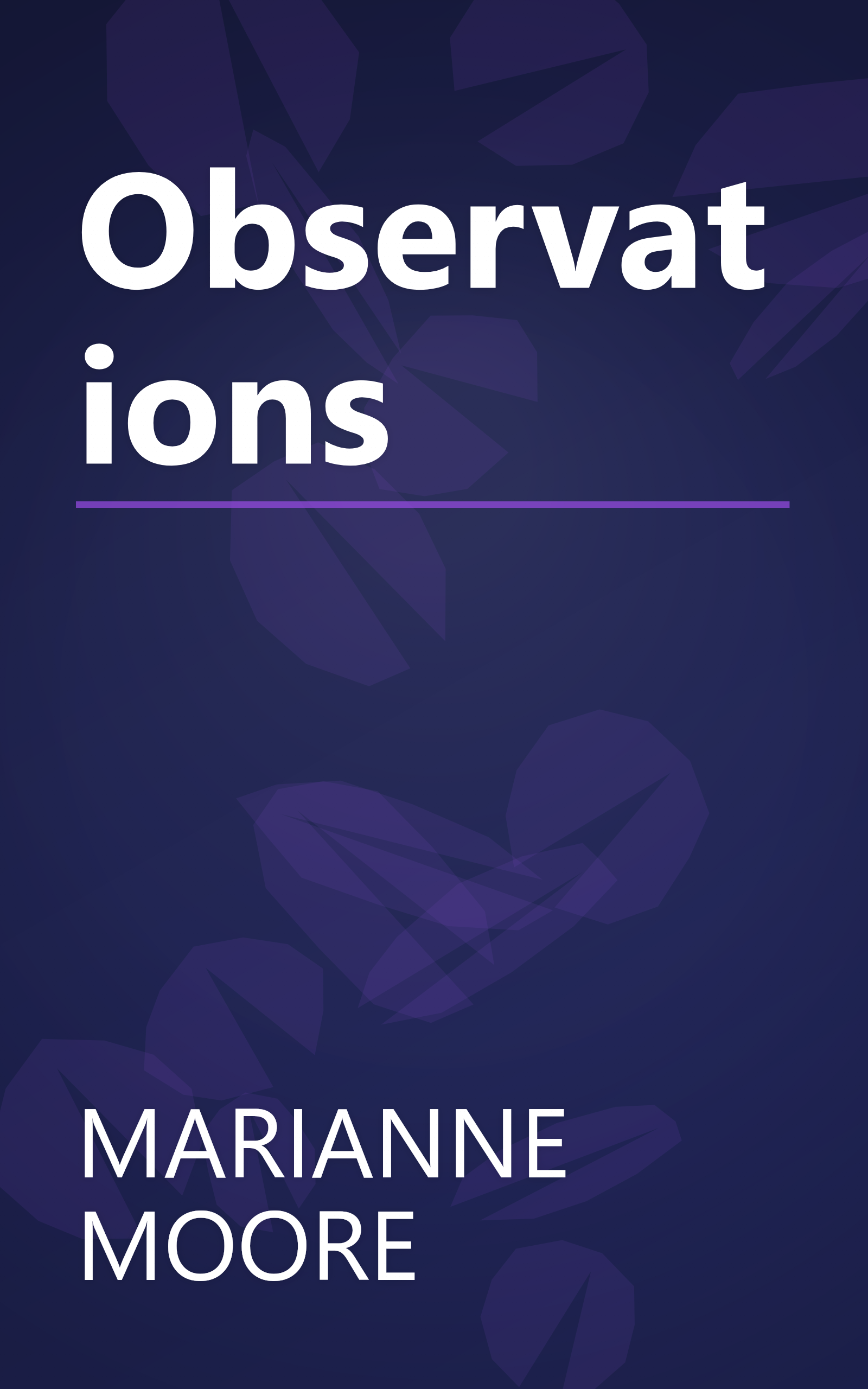 Observations book cover