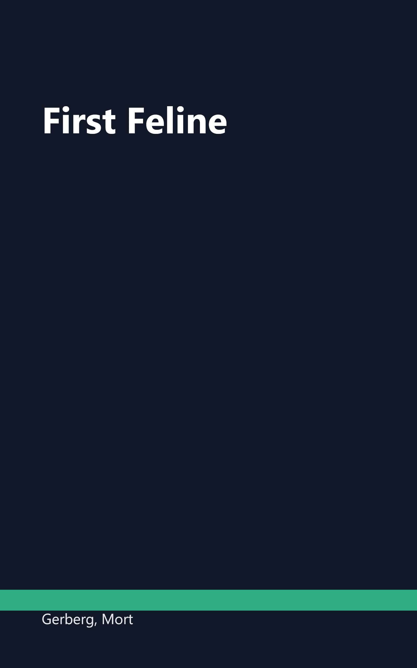 First Feline book cover