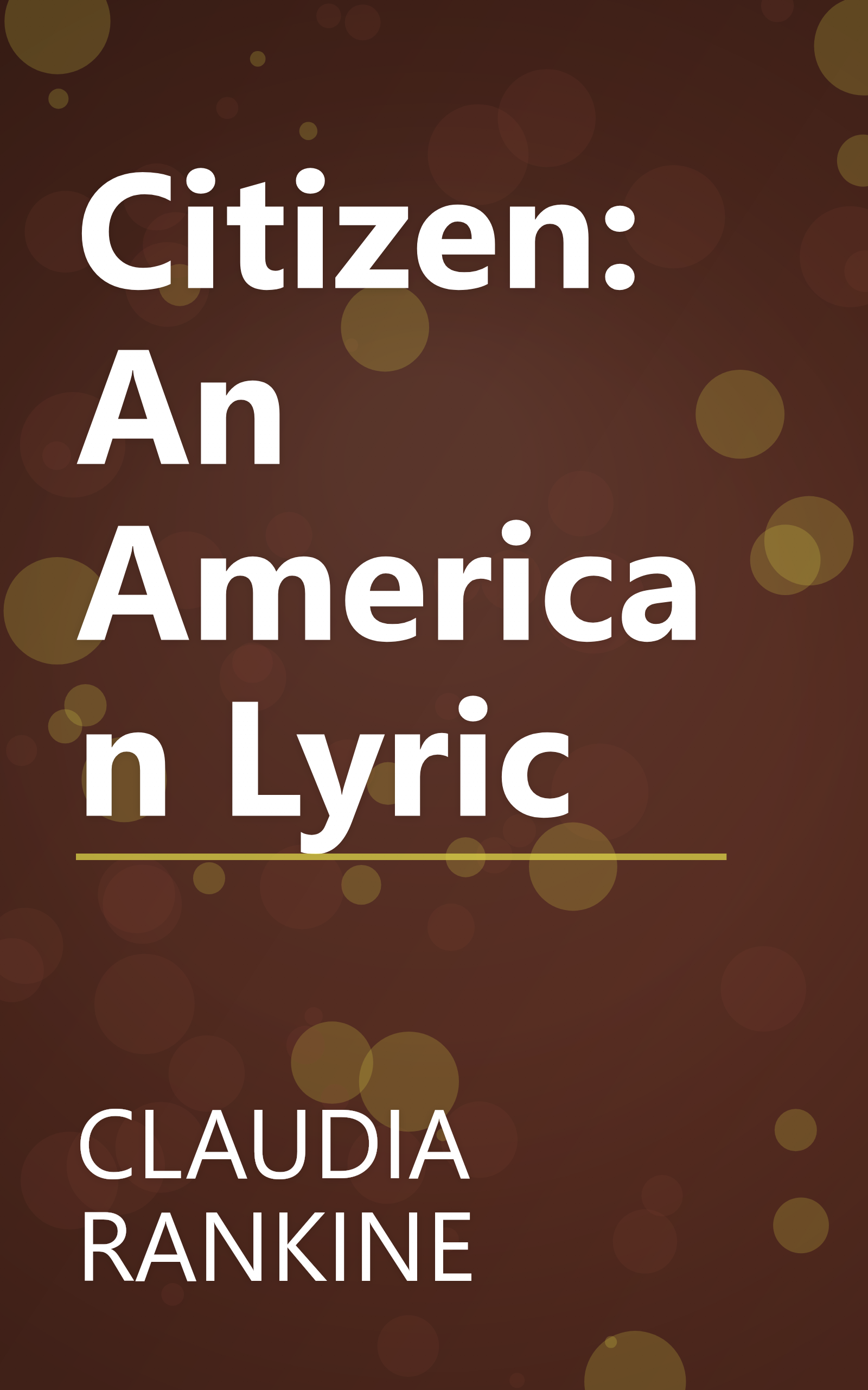 Citizen: An American Lyric book cover