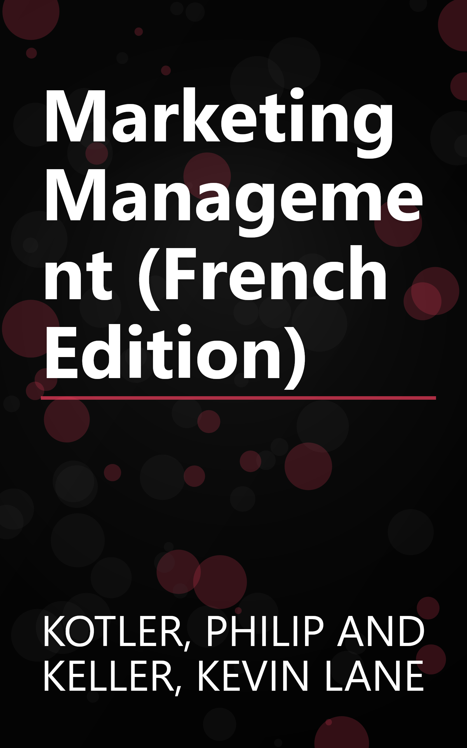 Marketing Management (French Edition) book cover