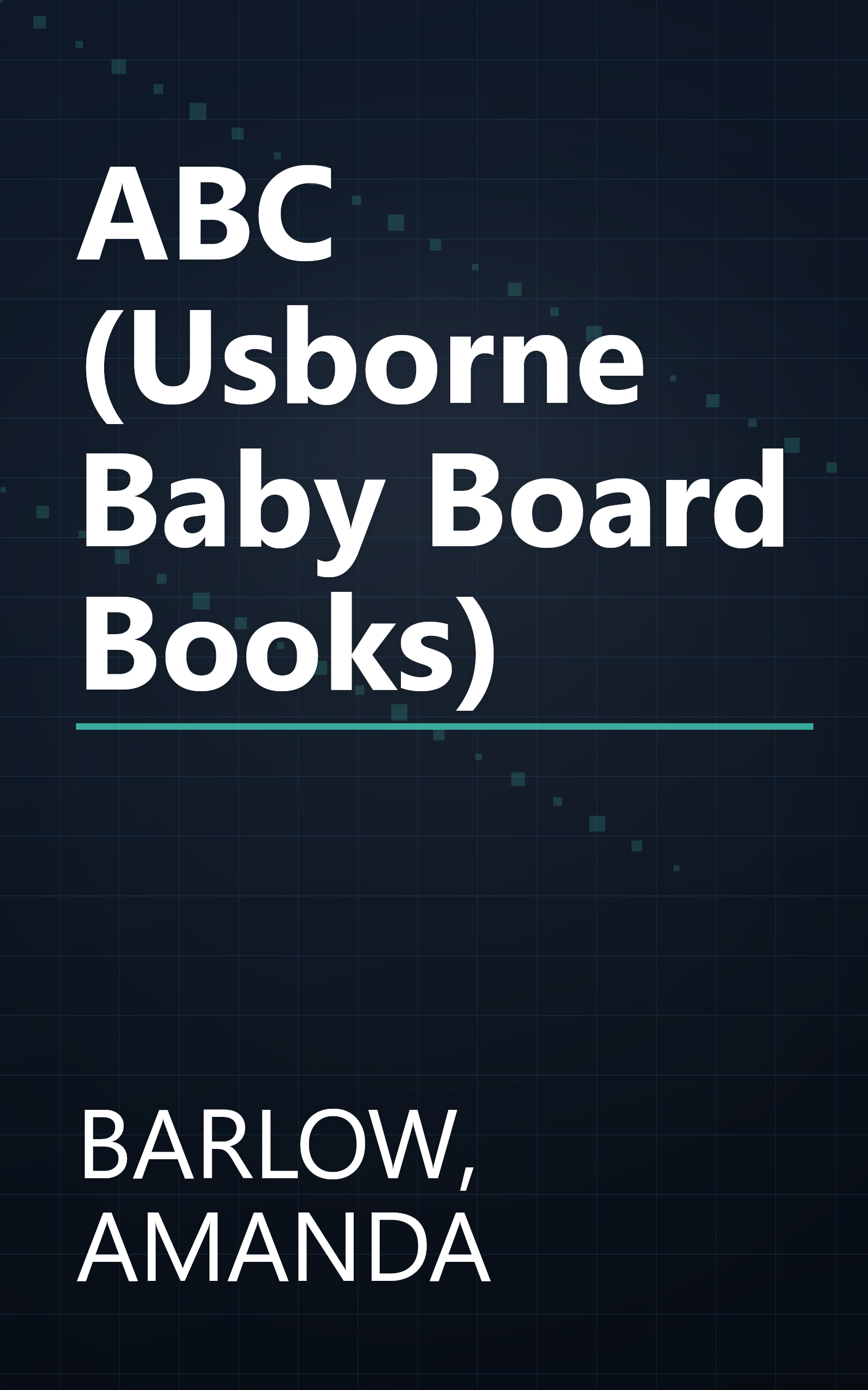 ABC (Usborne Baby Board Books) book cover