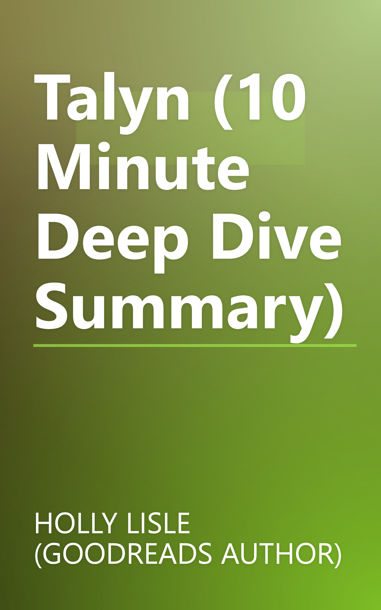 Talyn (10 Minute   Deep Dive Summary) book cover