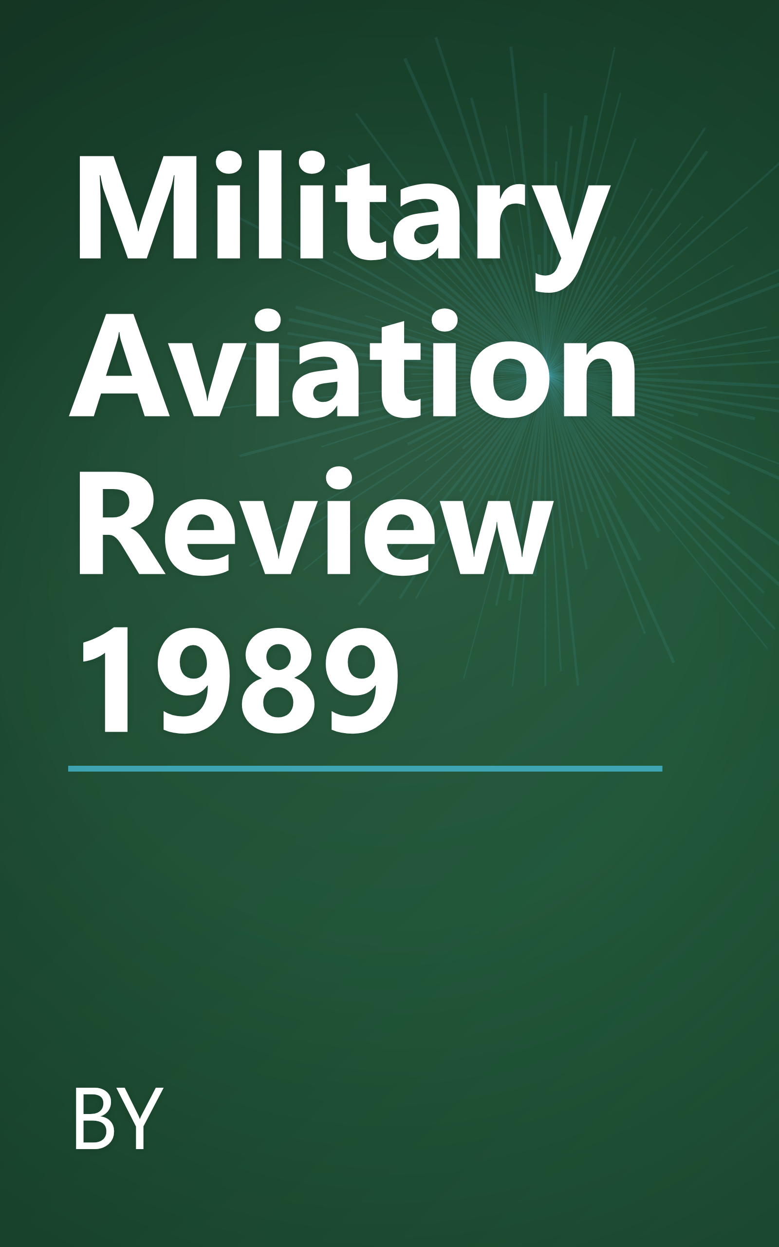 Military Aviation Review 1989 book cover
