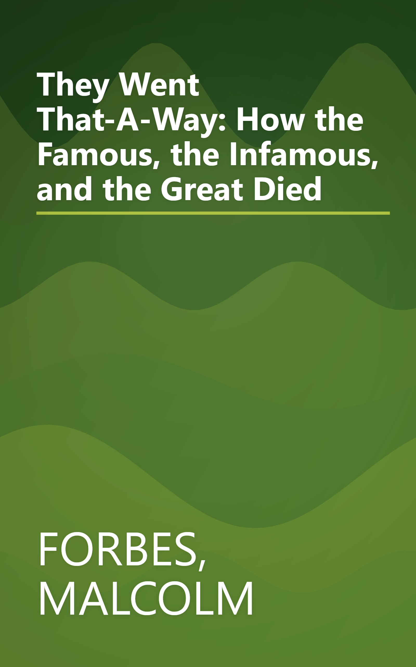 They Went That-A-Way:  How the Famous, the Infamous, and the Great Died book cover