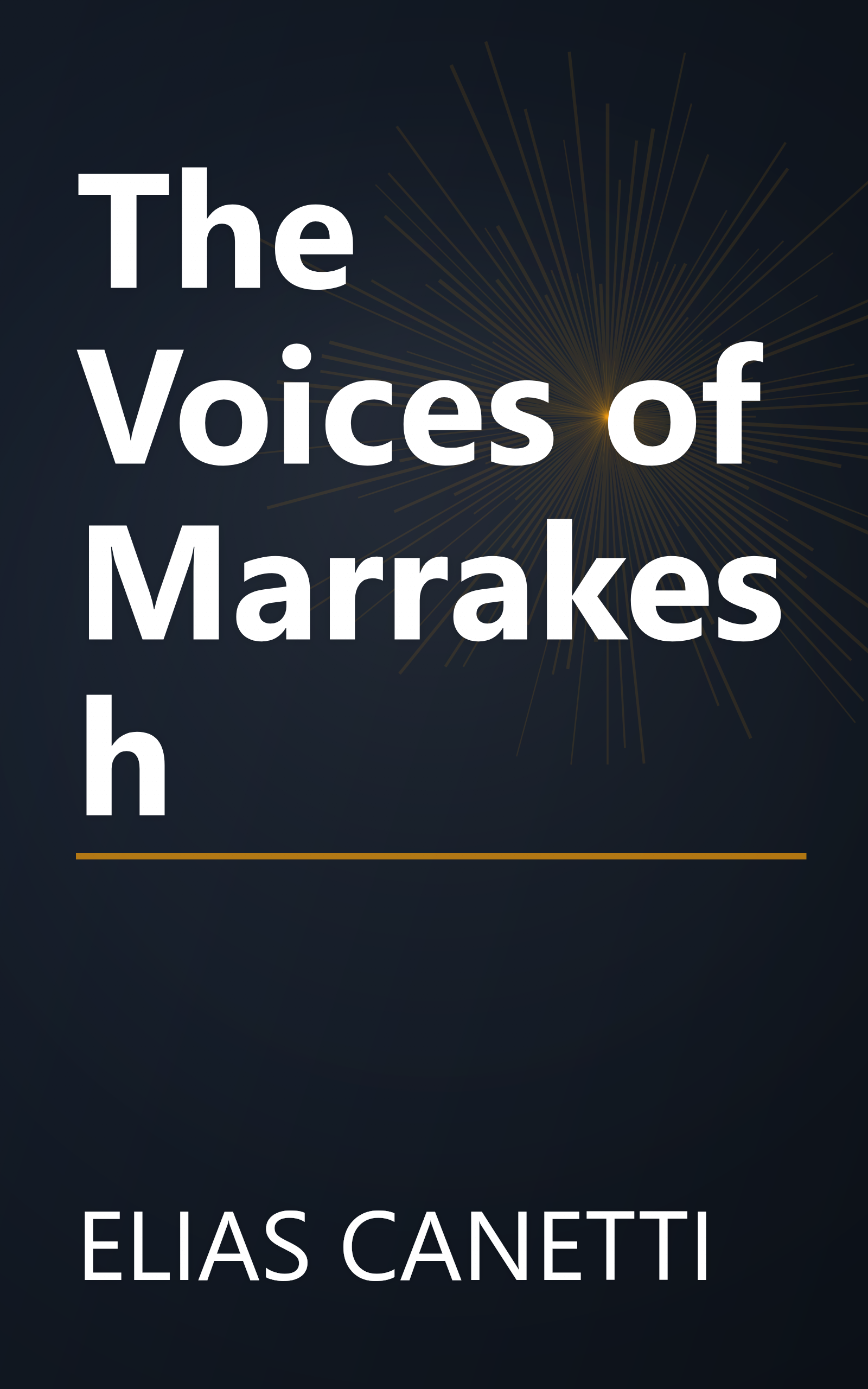 The Voices of Marrakesh book cover