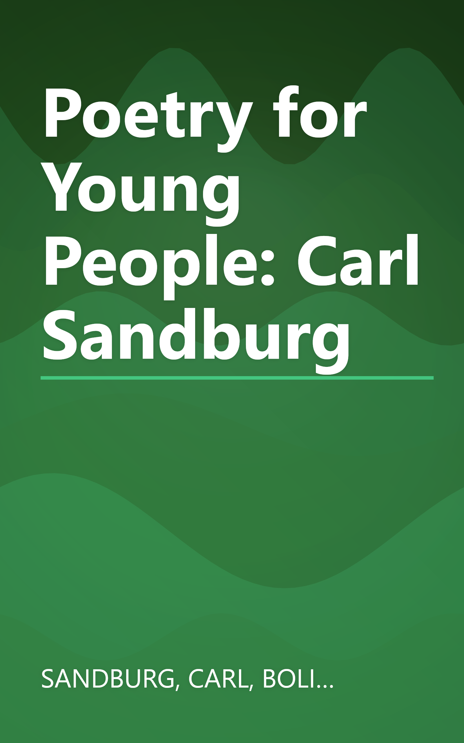Poetry for Young People: Carl Sandburg book cover