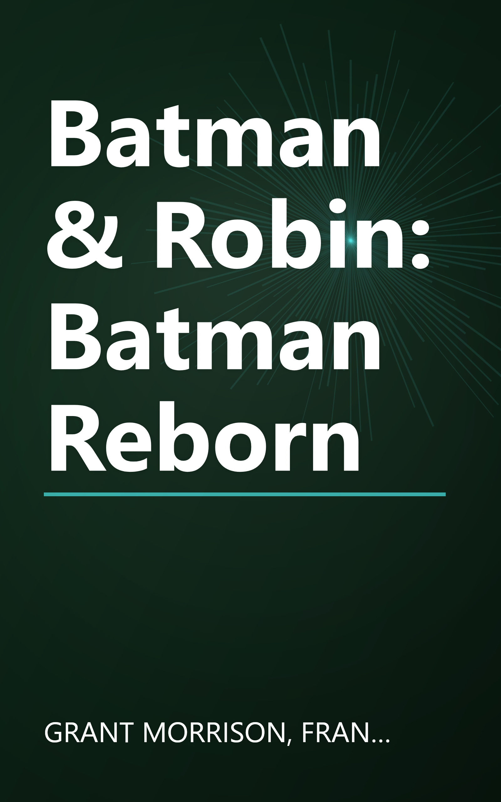 Batman & Robin: Batman Reborn book cover