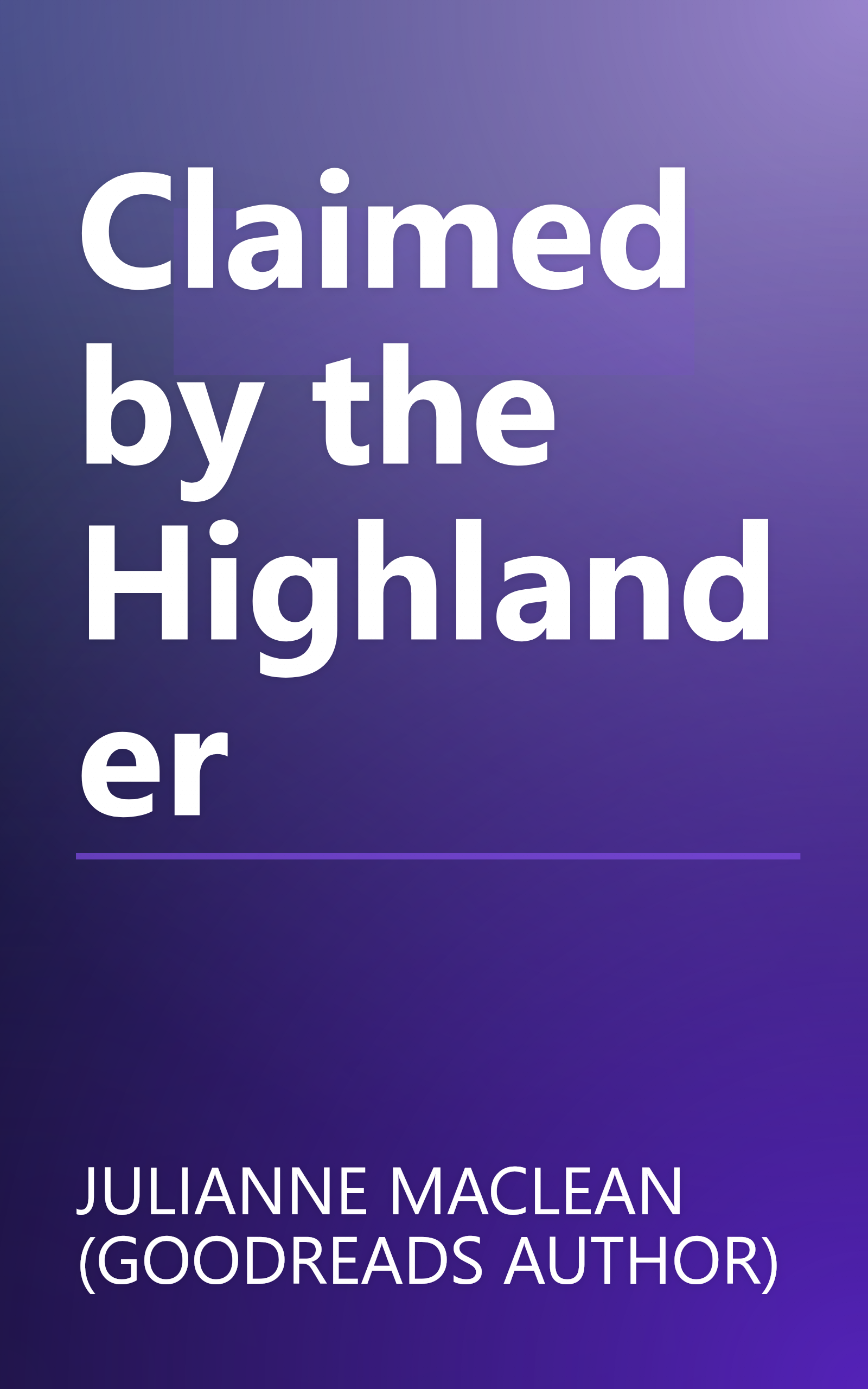 Claimed by the Highlander book cover