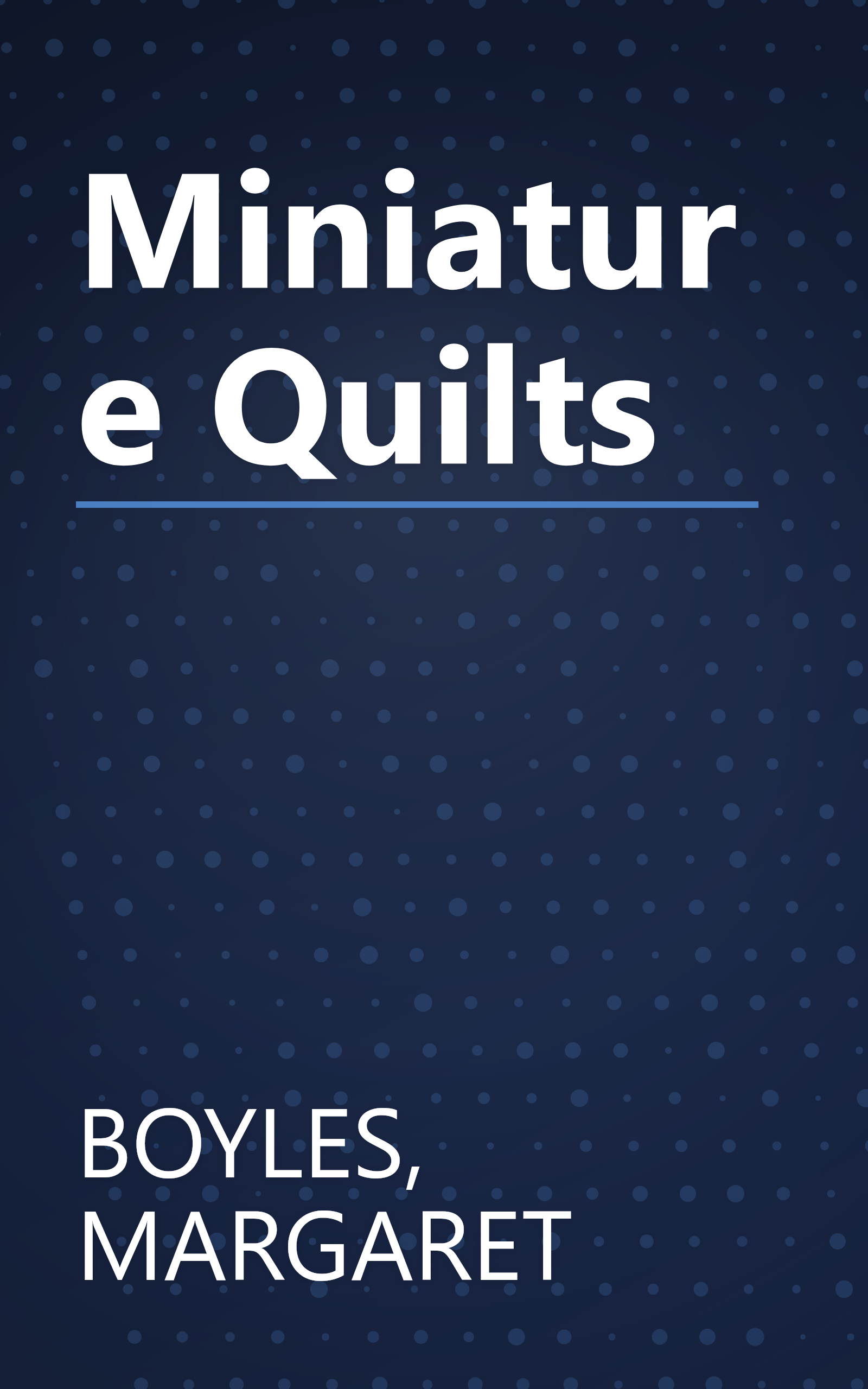 Miniature Quilts book cover