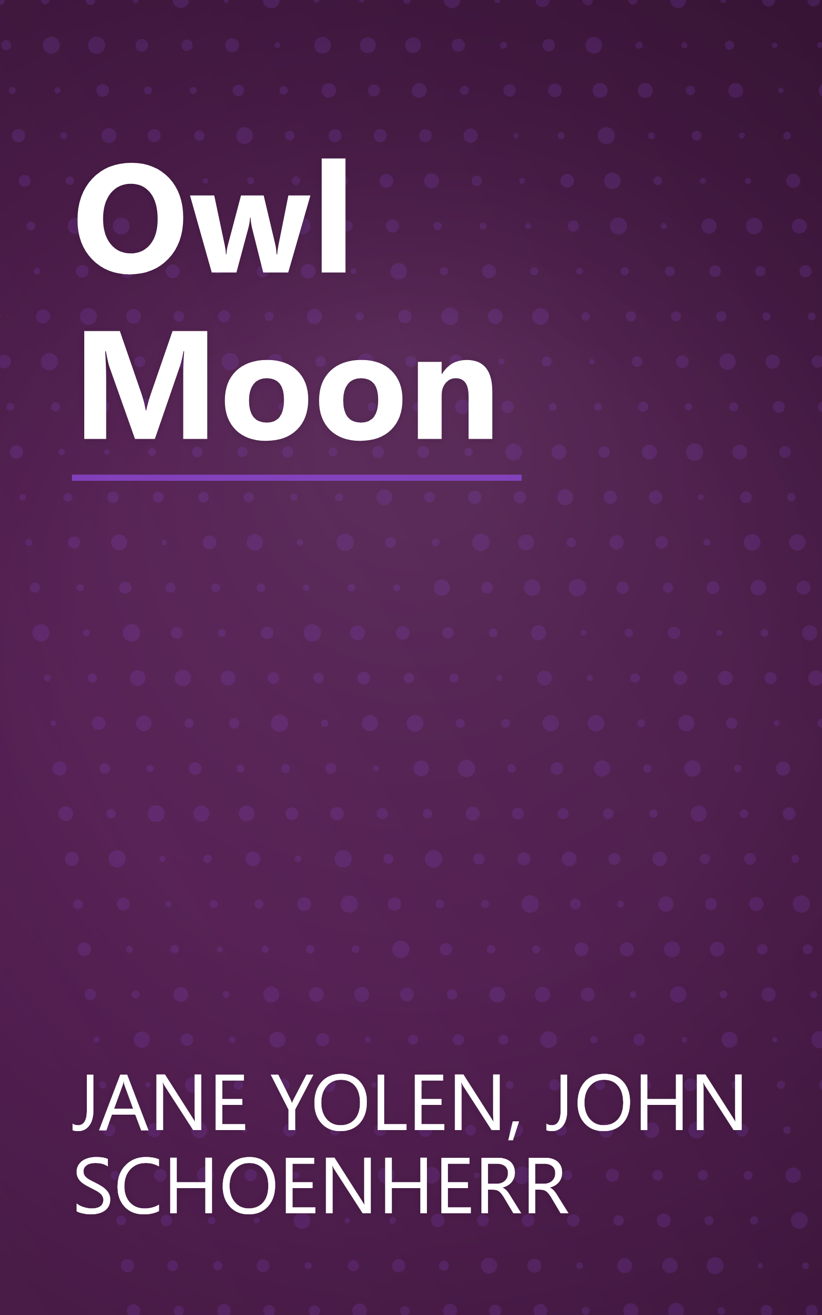 Owl Moon book cover