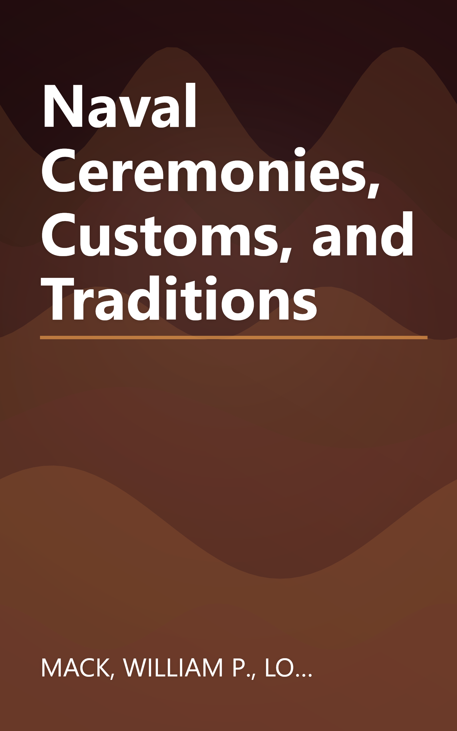 Naval Ceremonies, Customs, and Traditions book cover
