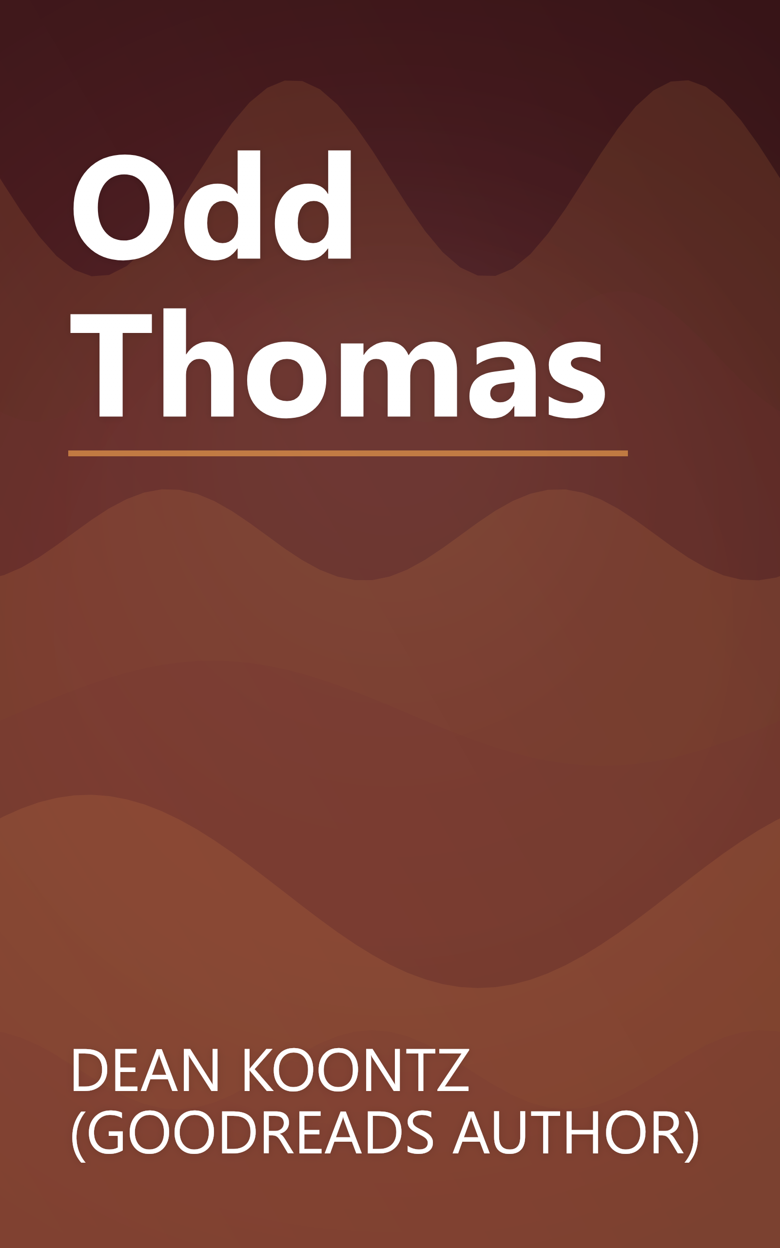 Odd Thomas book cover