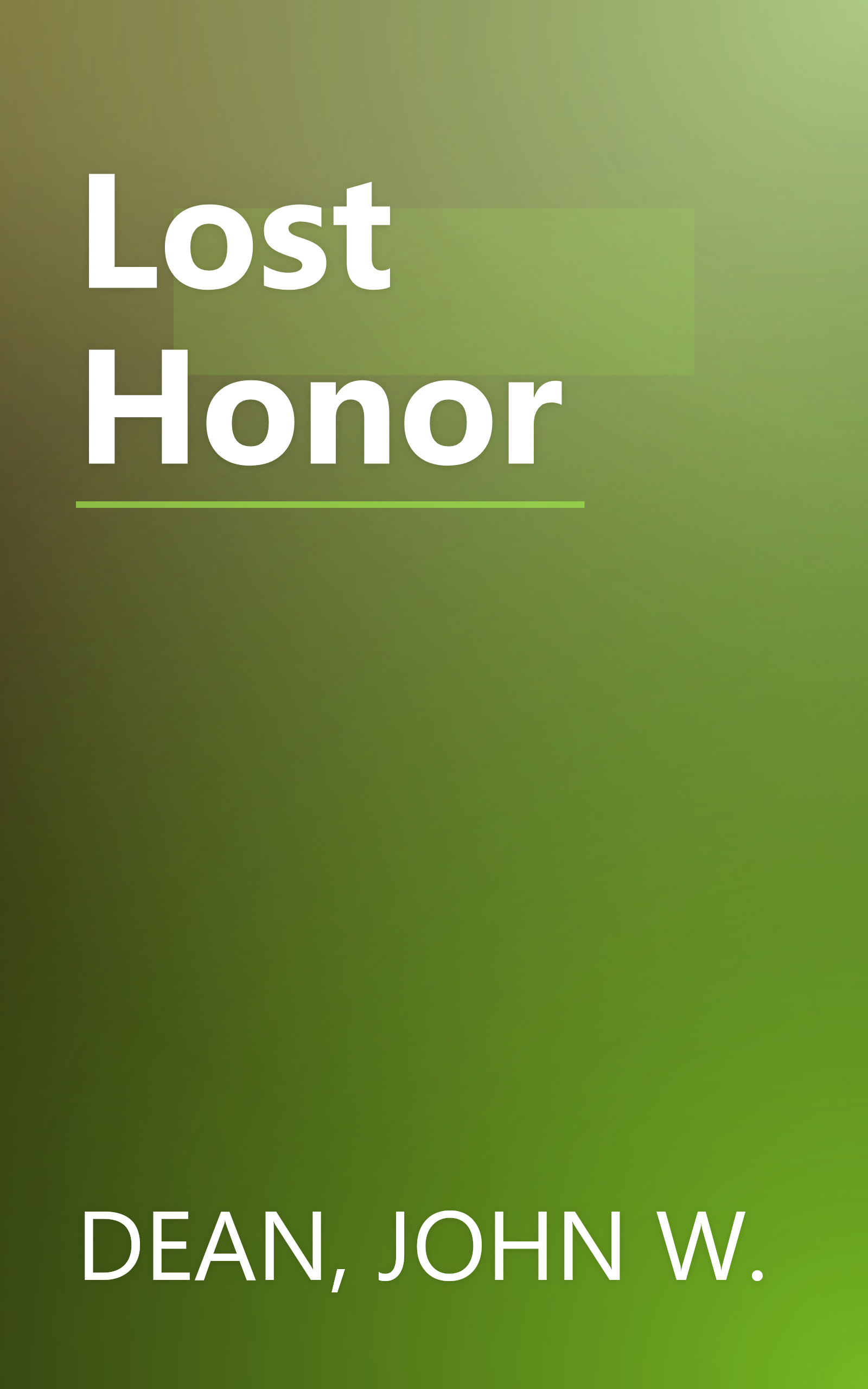 Lost Honor book cover