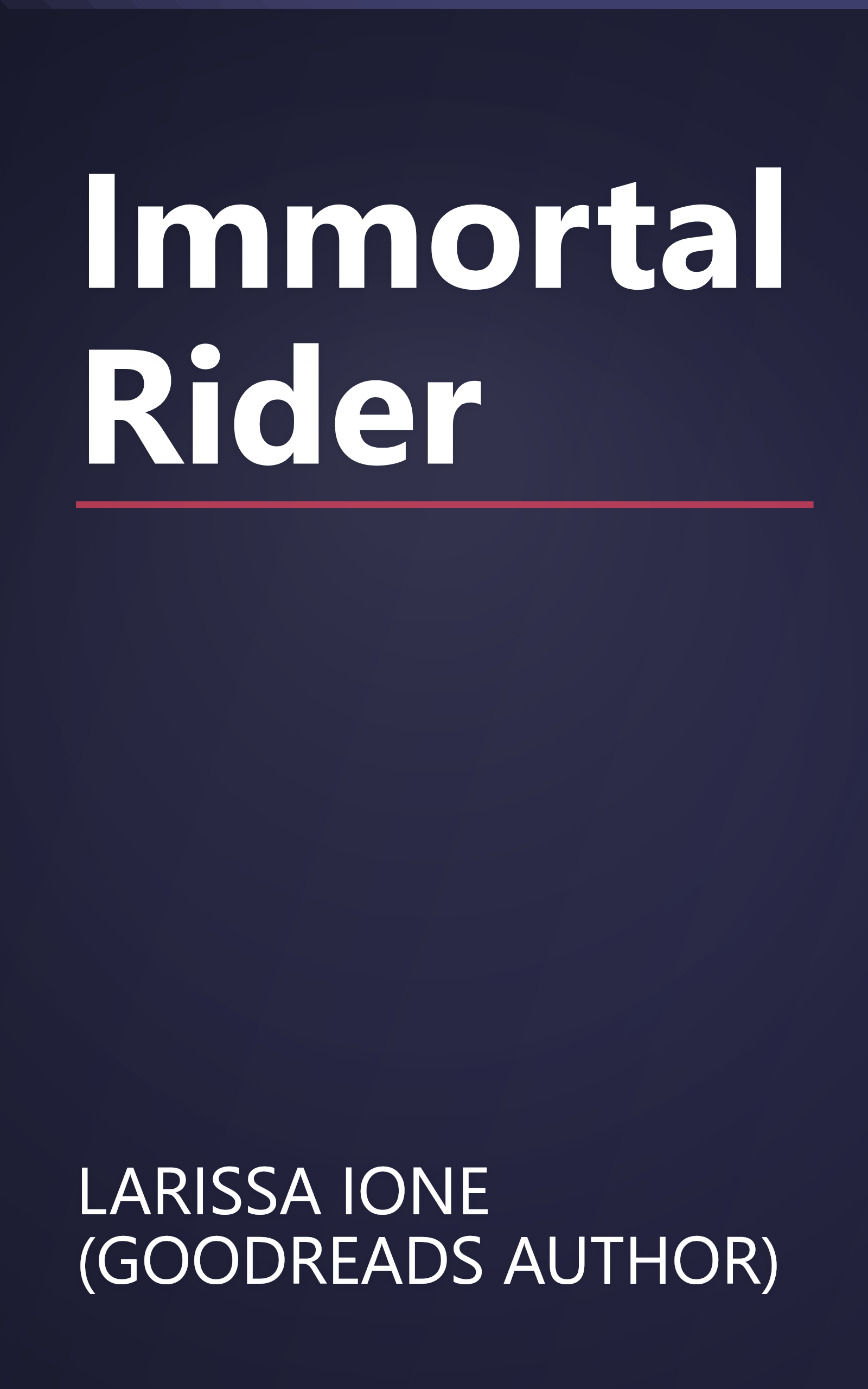 Immortal Rider book cover
