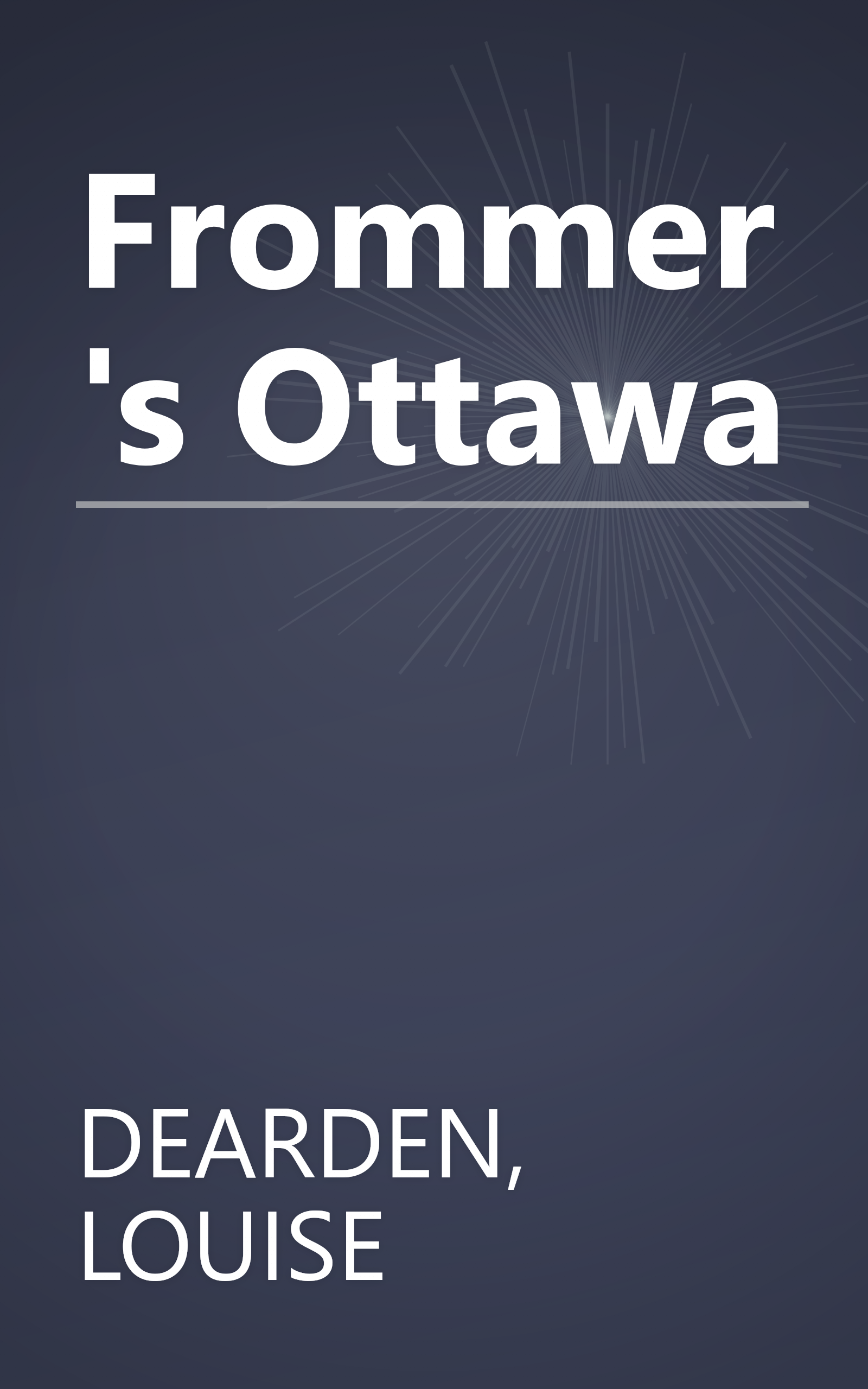 Frommer's Ottawa book cover