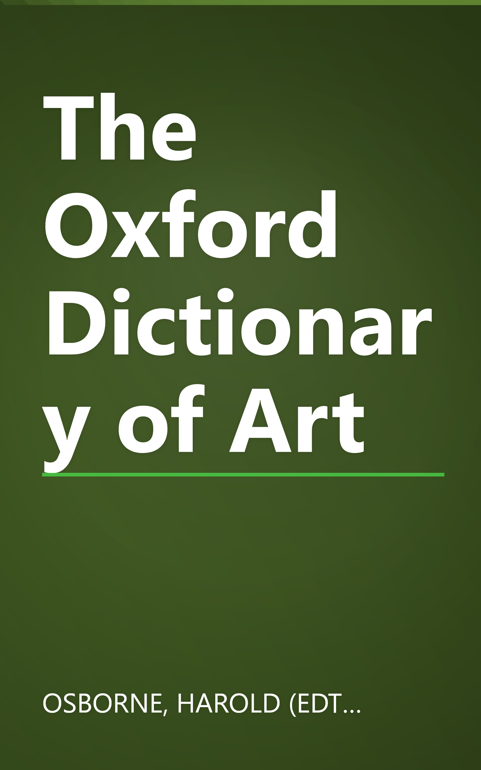 The Oxford Dictionary of Art book cover
