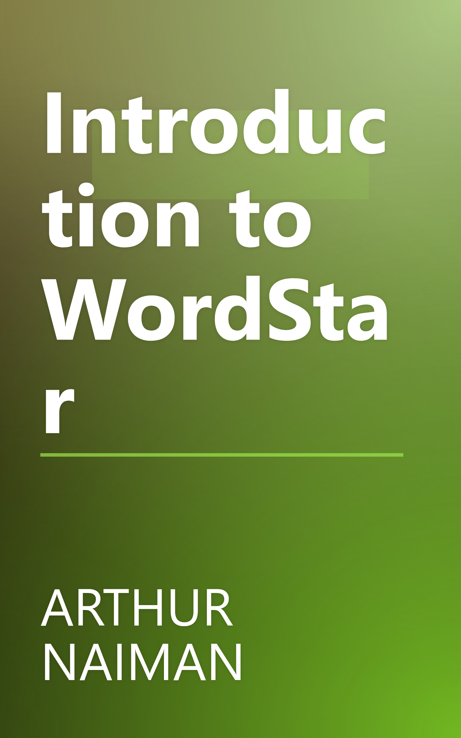 Introduction to WordStar book cover