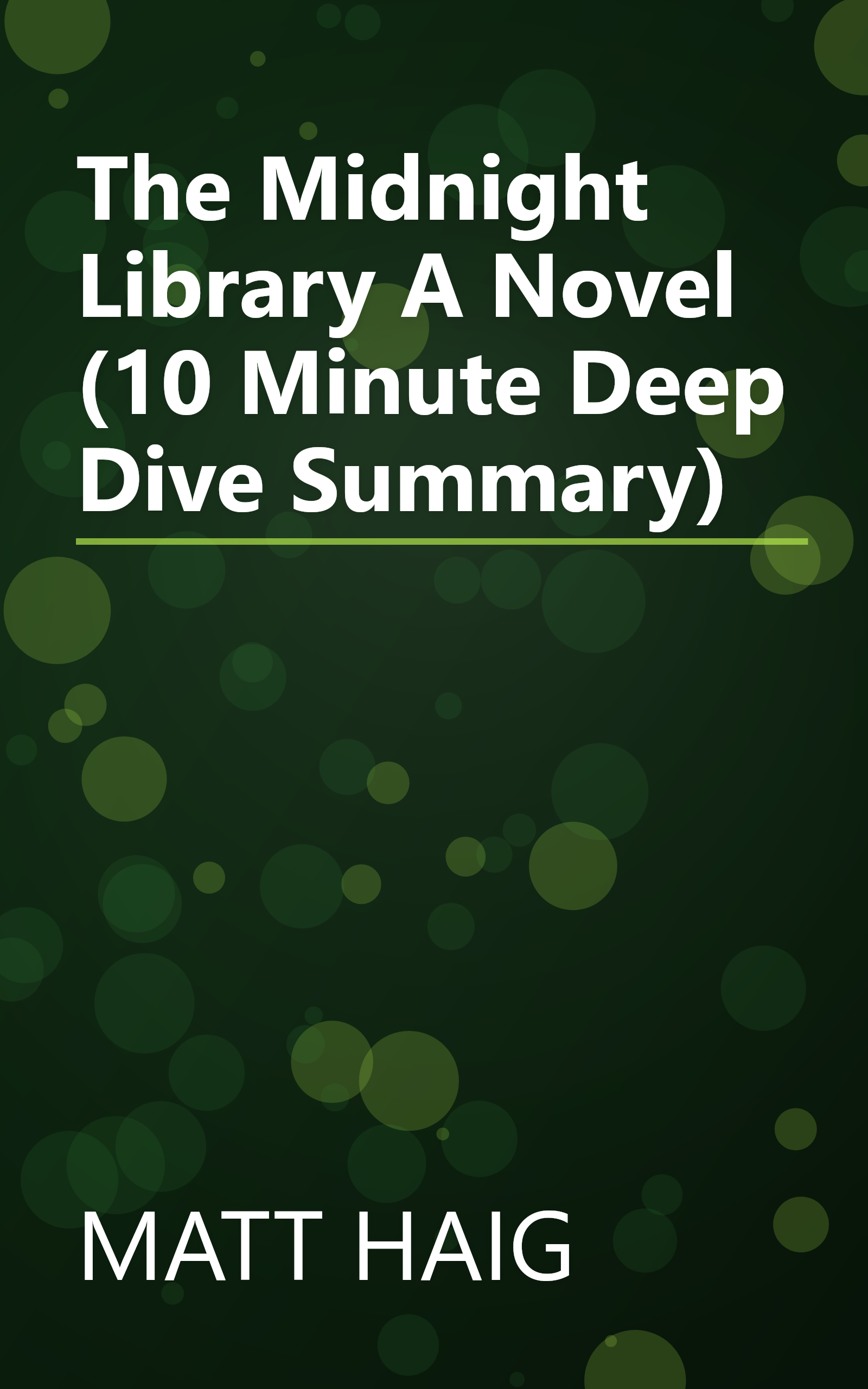 The Midnight Library  A Novel (10 Minute   Deep Dive Summary) book cover