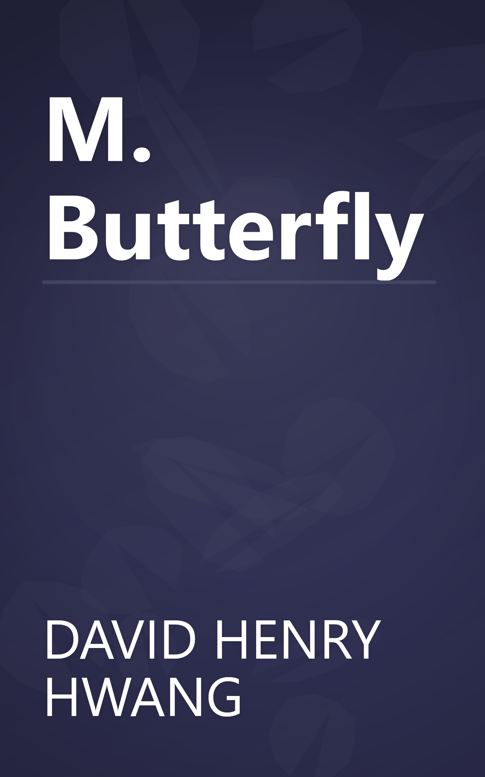 M. Butterfly book cover