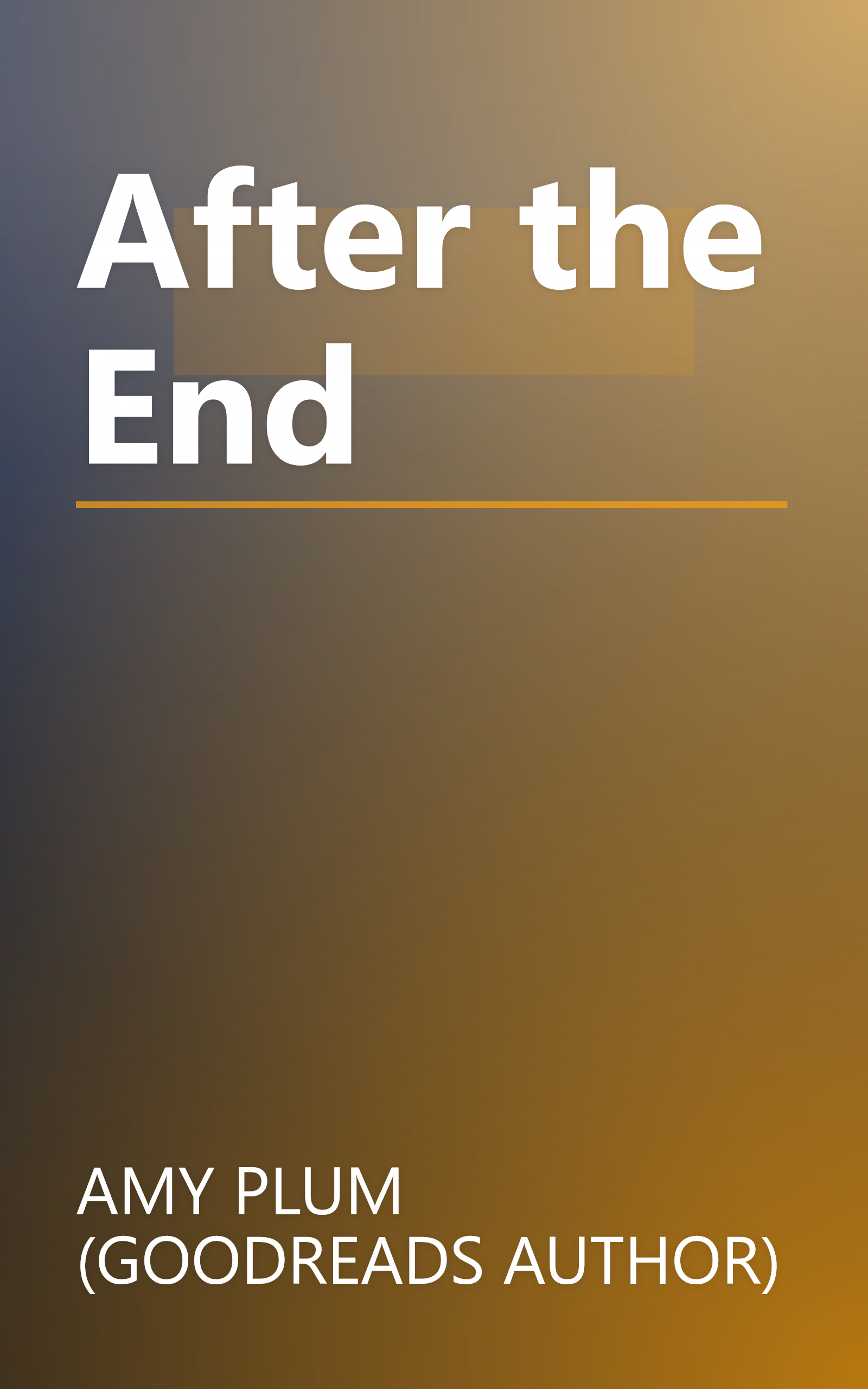 After the End book cover