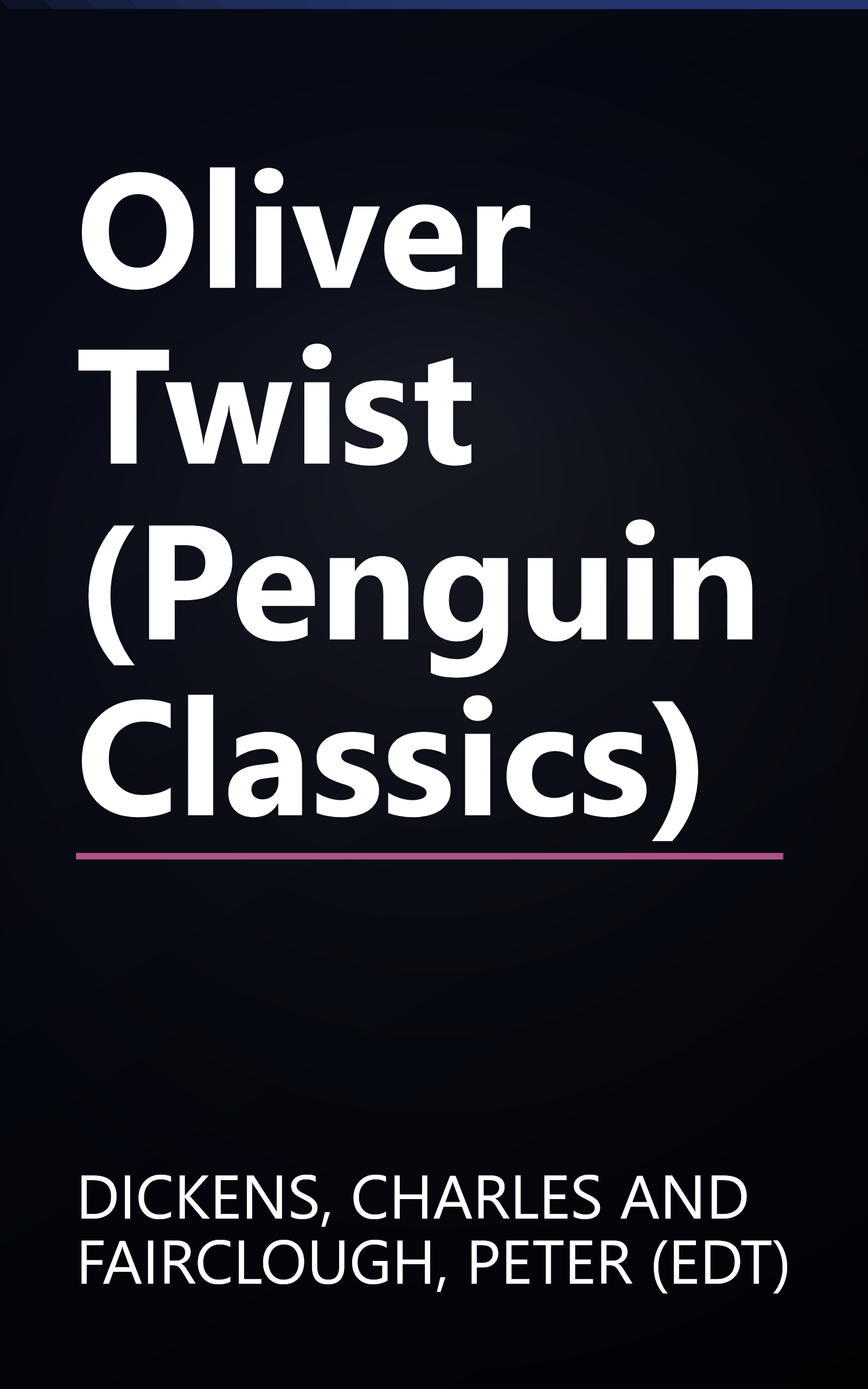 Oliver Twist (Penguin Classics) book cover