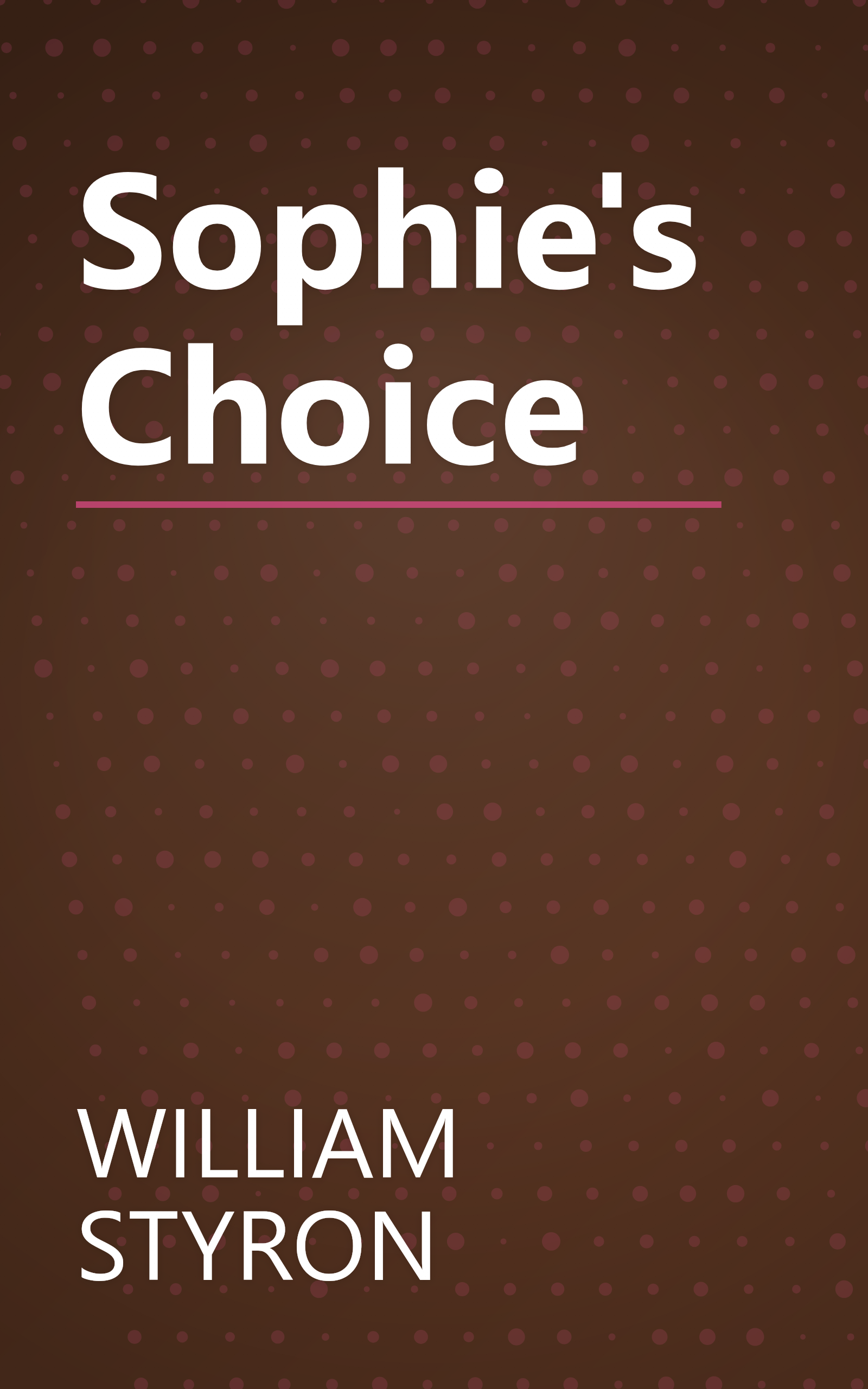 Sophie's Choice book cover