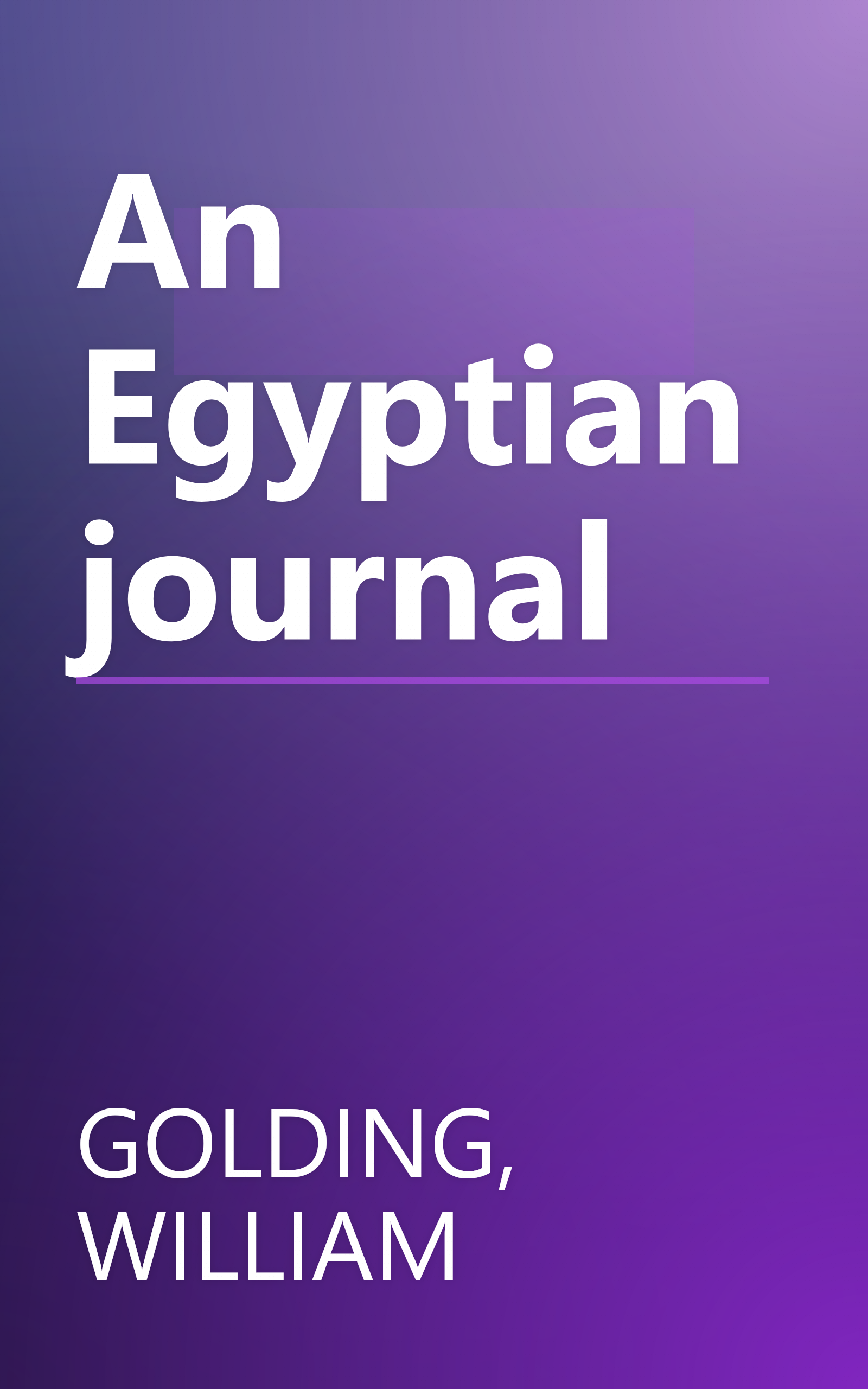An Egyptian journal book cover