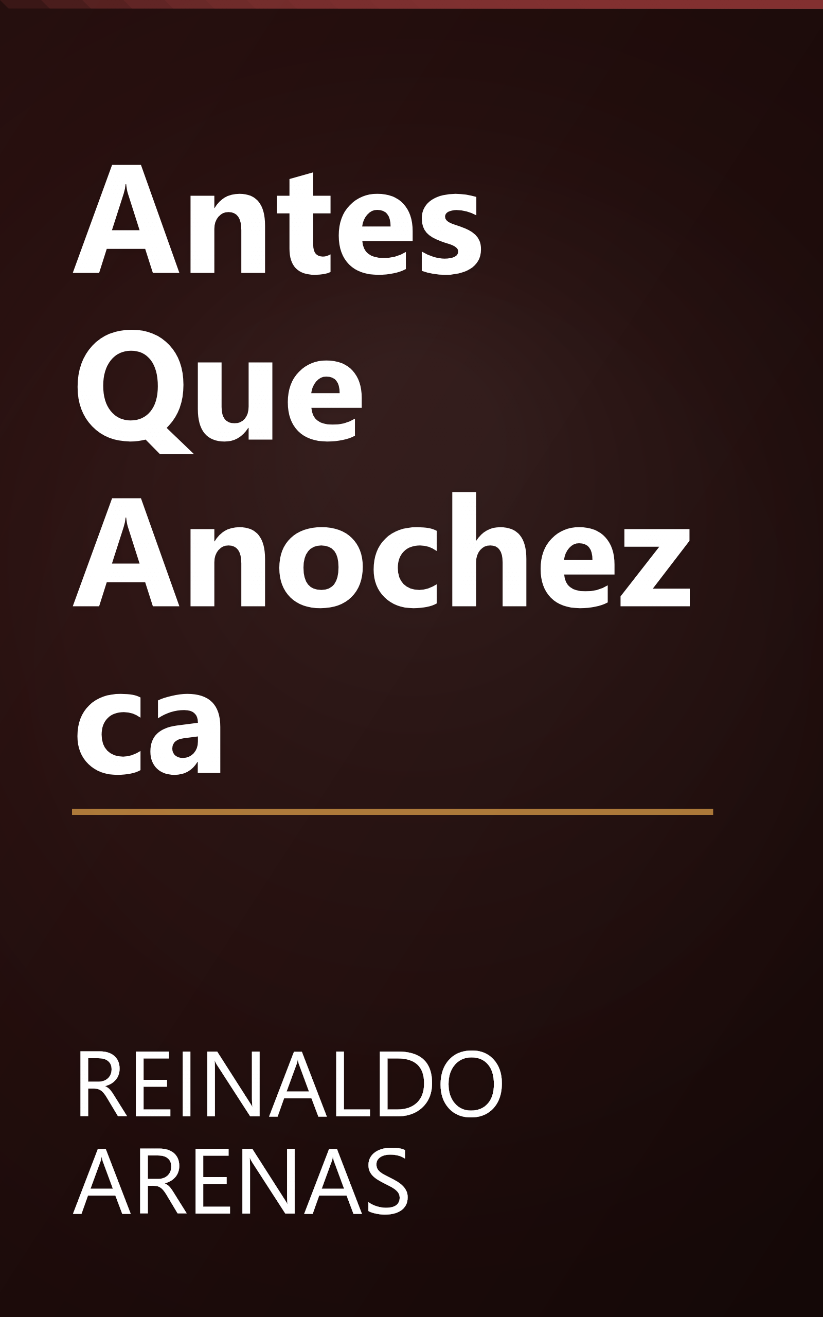 Antes Que Anochezca book cover