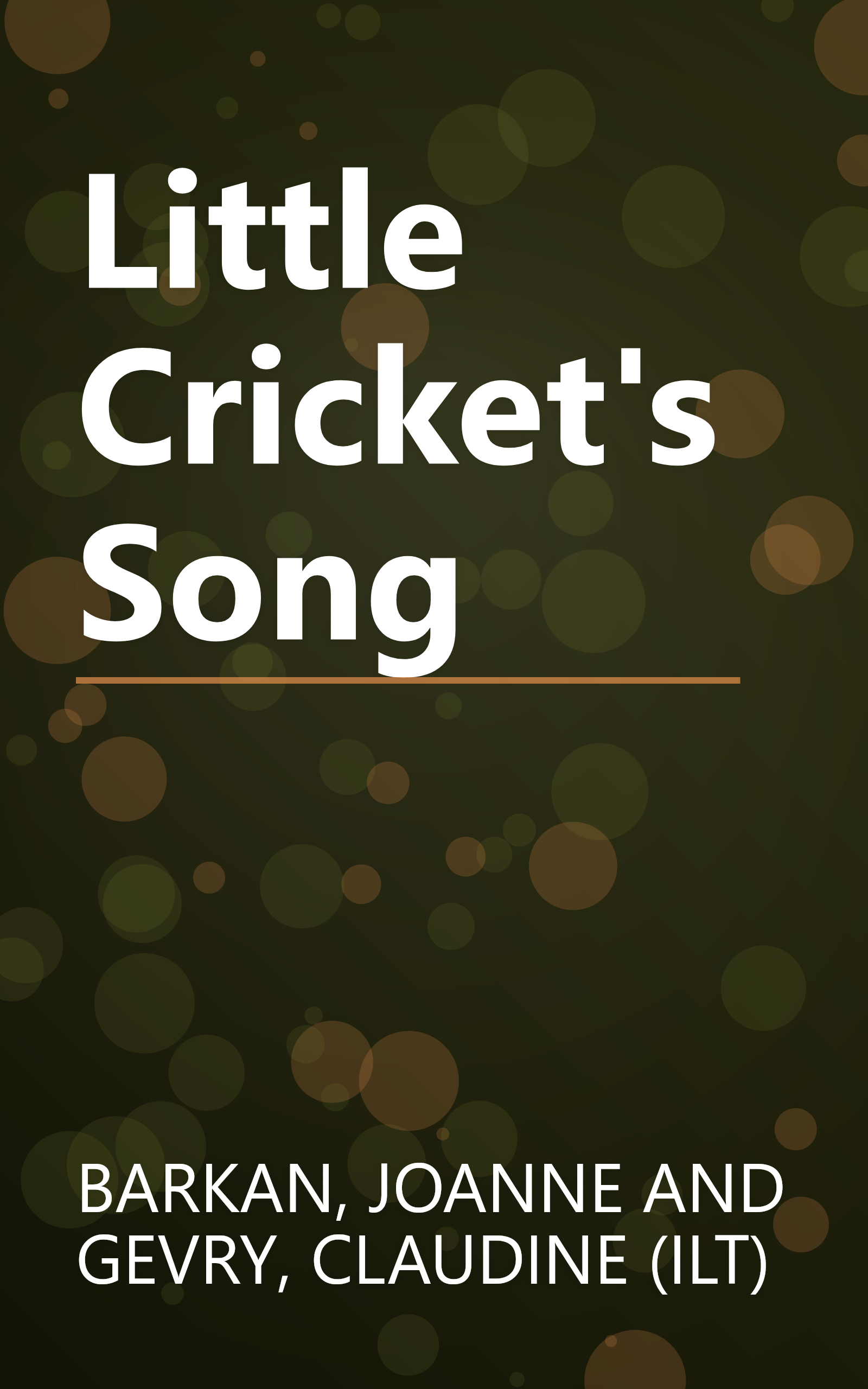 Little Cricket's Song book cover