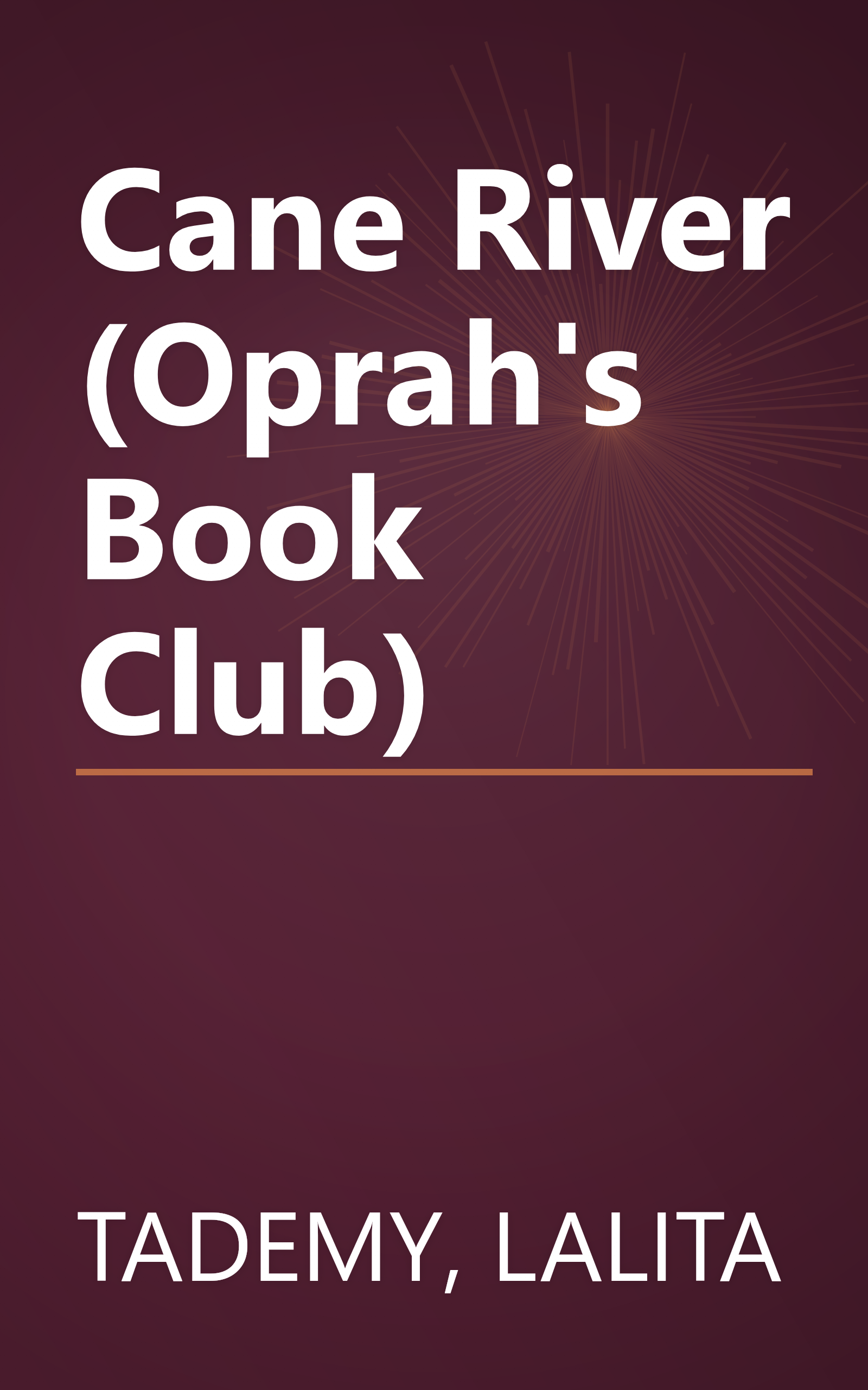 Cane River (Oprah's Book Club) book cover