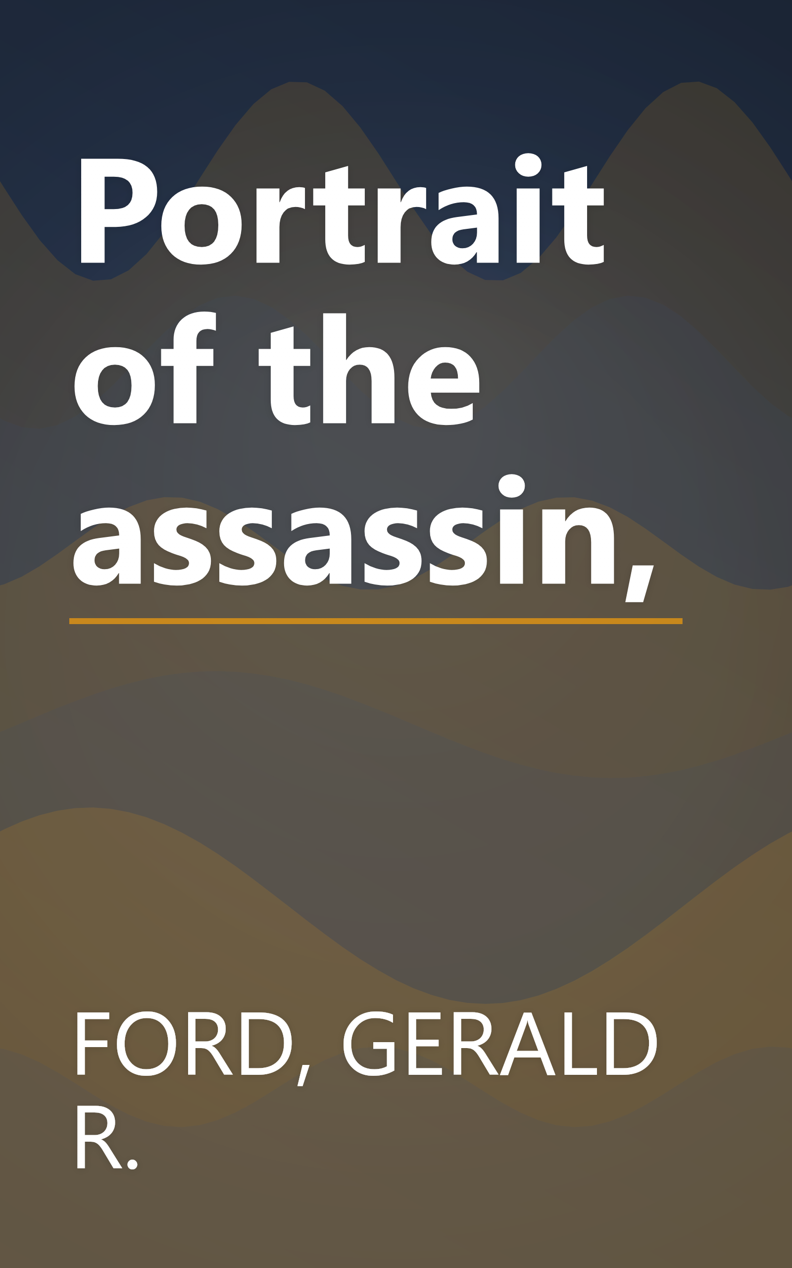 Portrait of the assassin, book cover